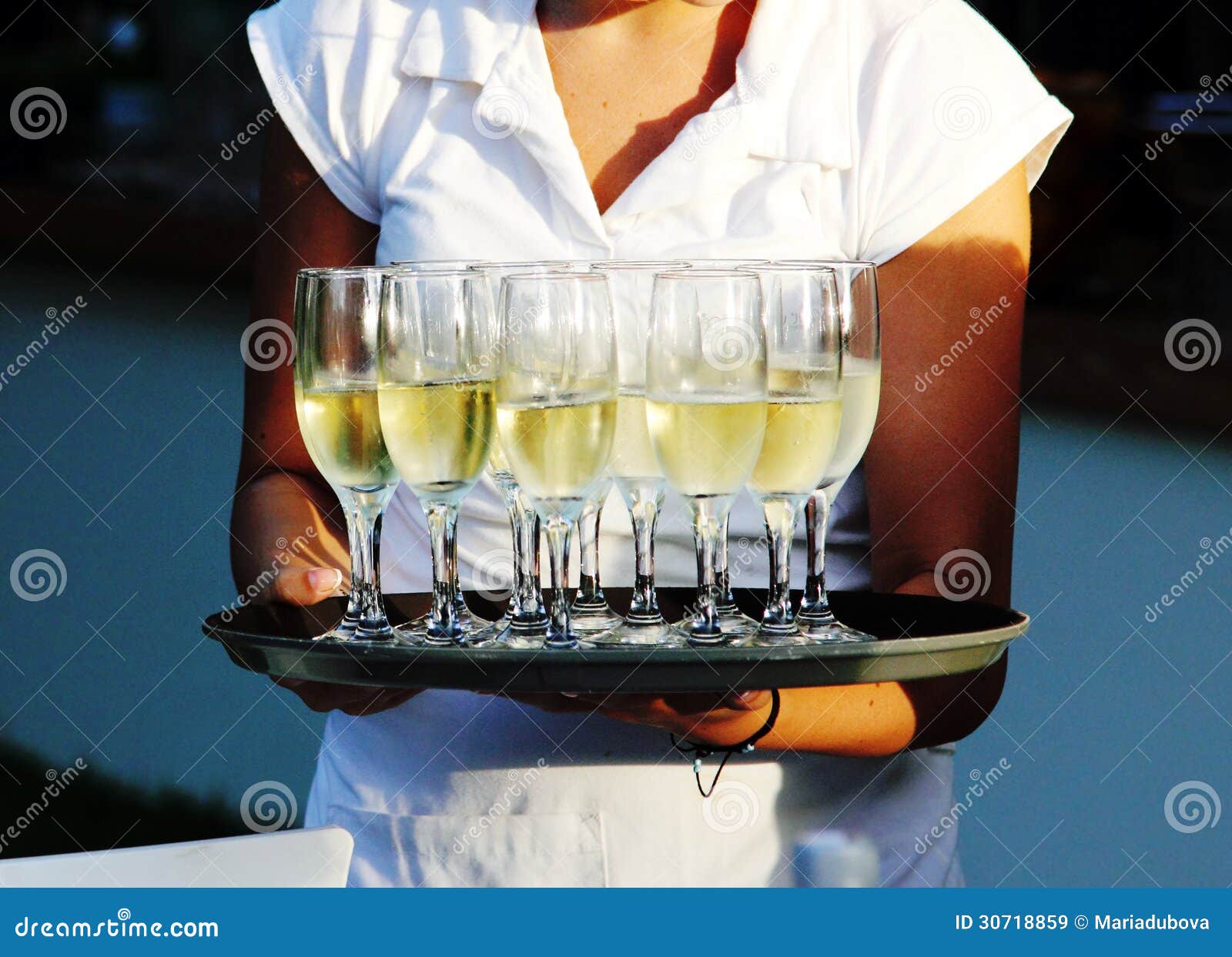 Waiter serving champagne stock image. Image of champagne - 30718859