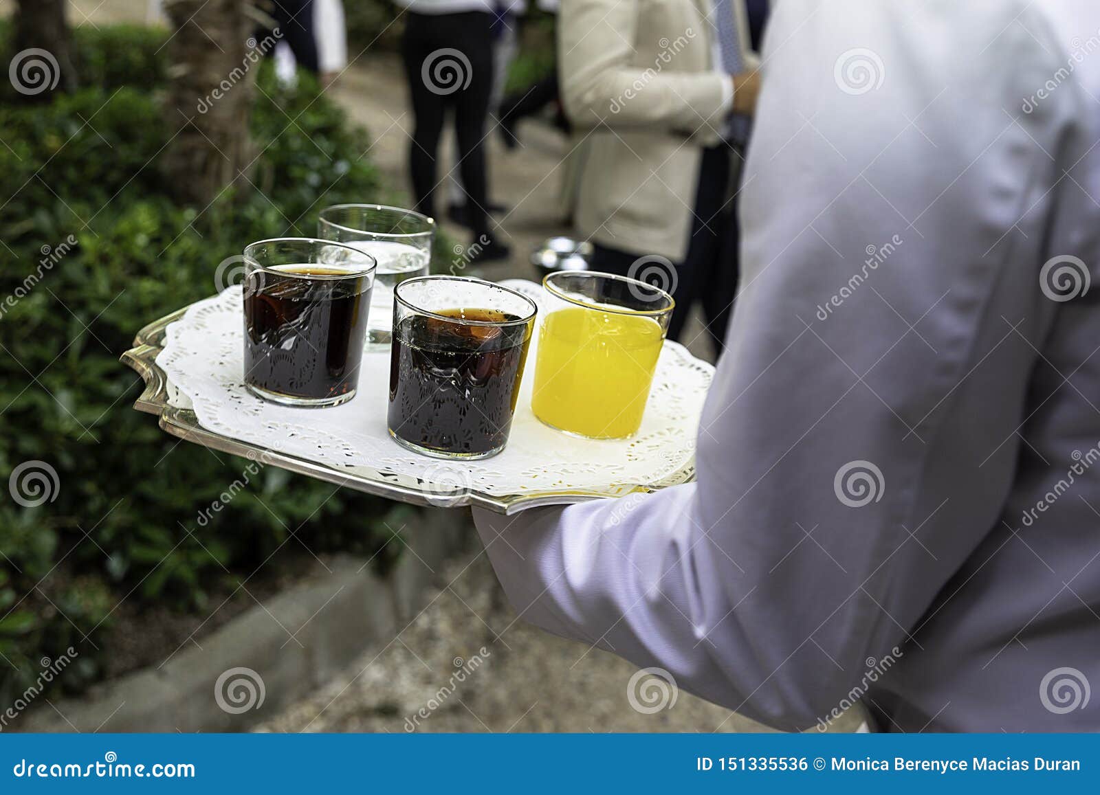 Waiter Serving Drinks at an Event Party Stock Photo - Image of glass ...