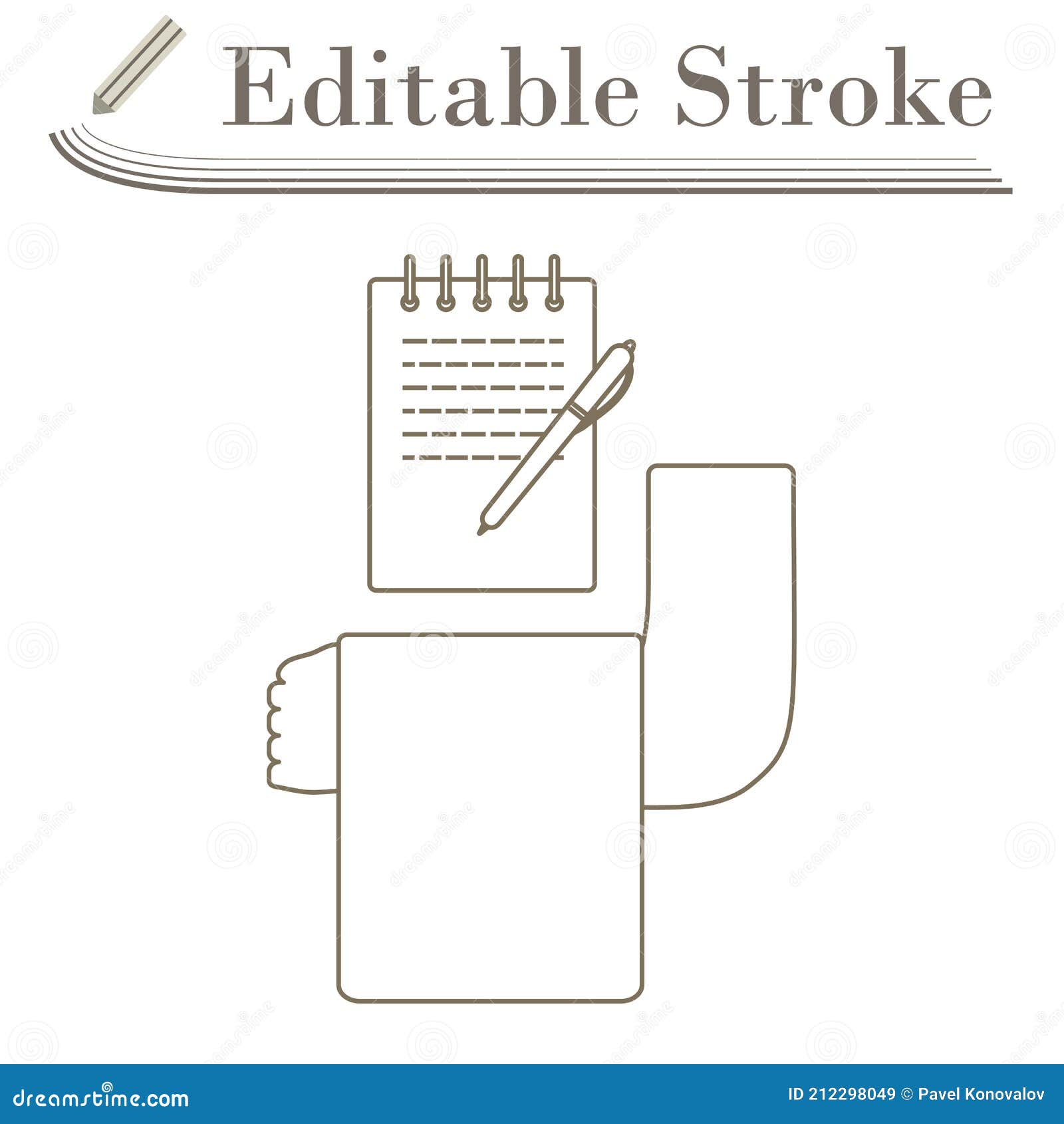 Waiter Take Order Icon stock vector. Illustration of order - 212298049