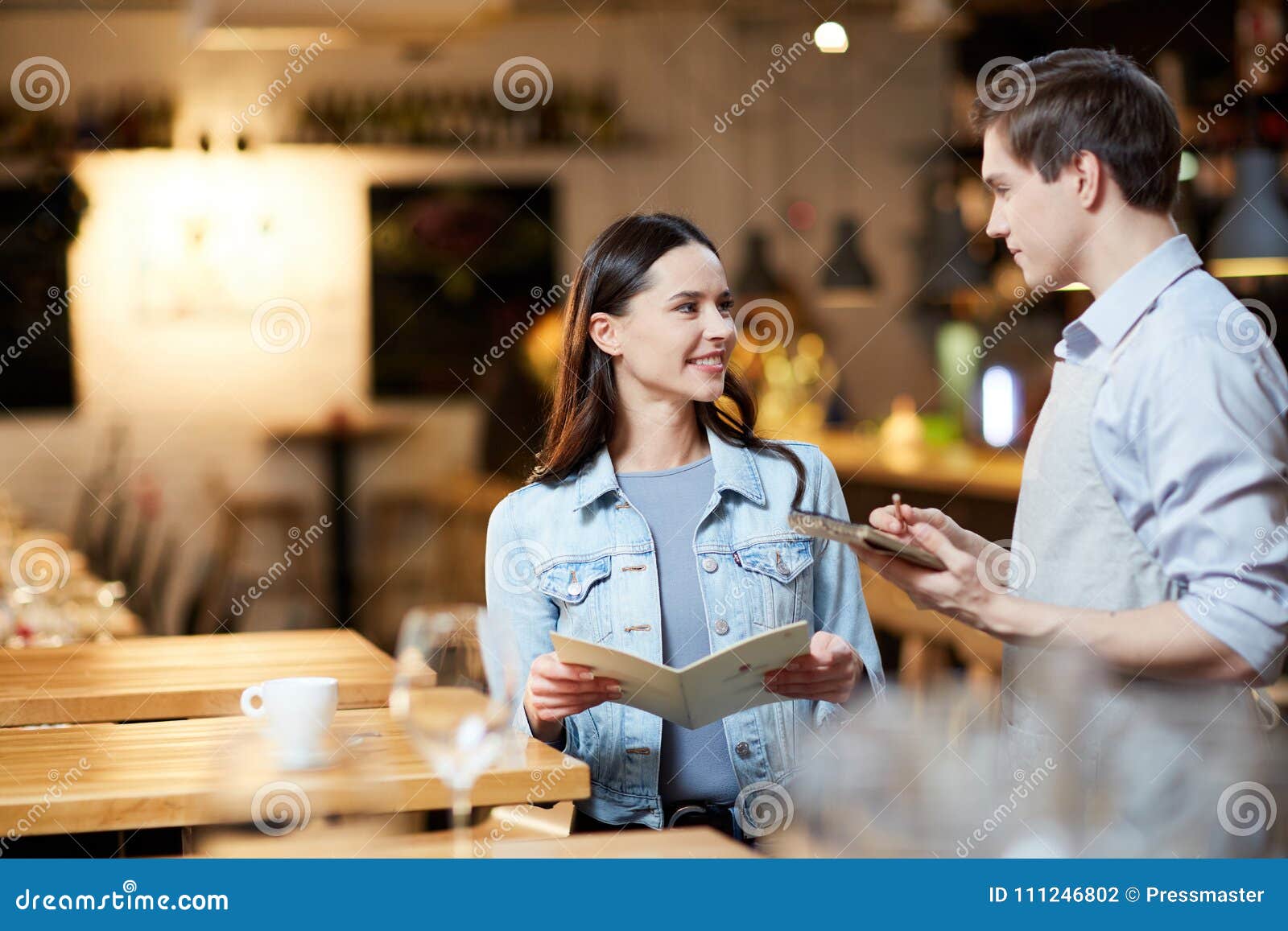 Man taking an order stock photo. Image of talking, ordering - 111246802