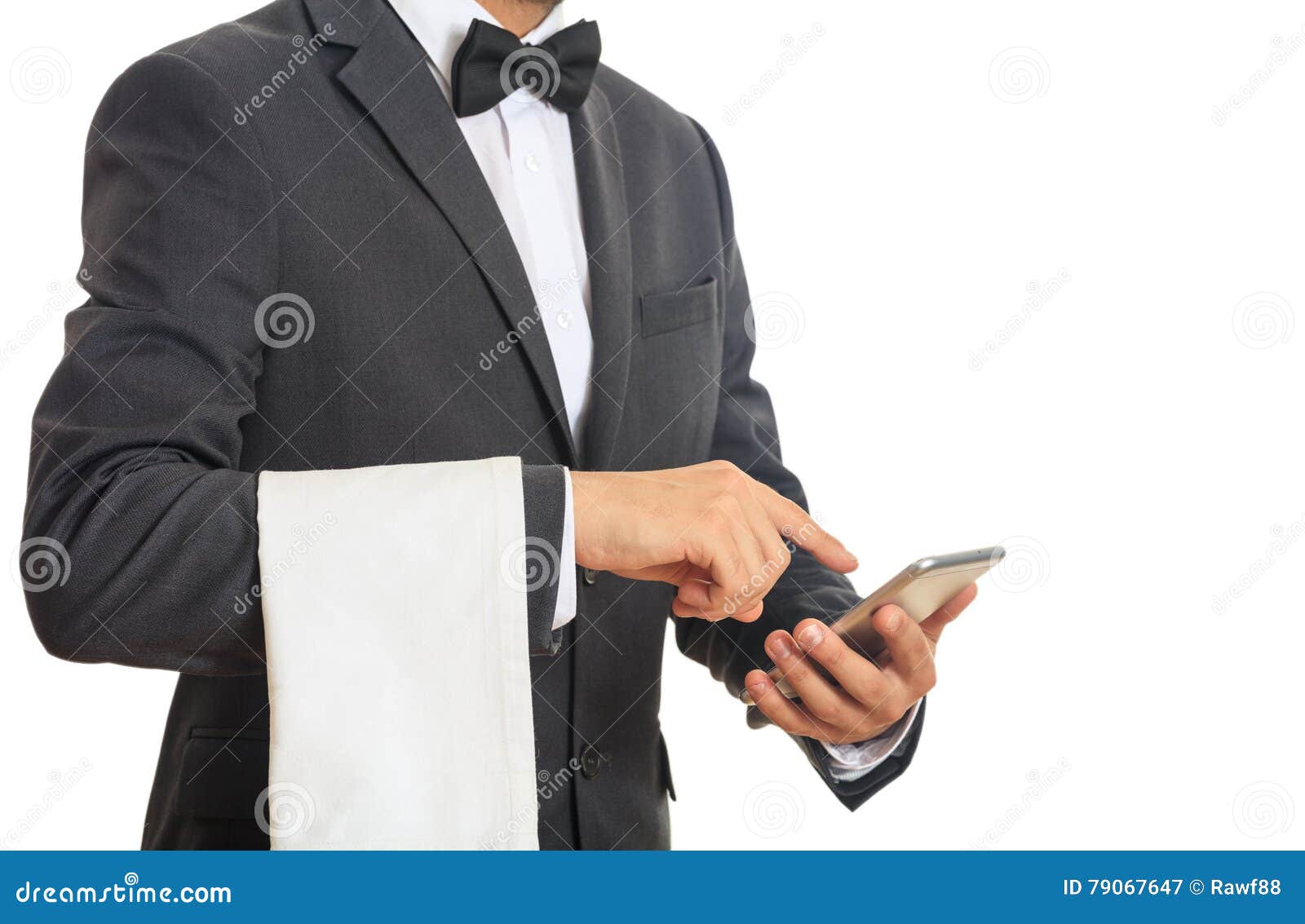 Waiter taking an order stock image. Image of formal, electronic - 79067647