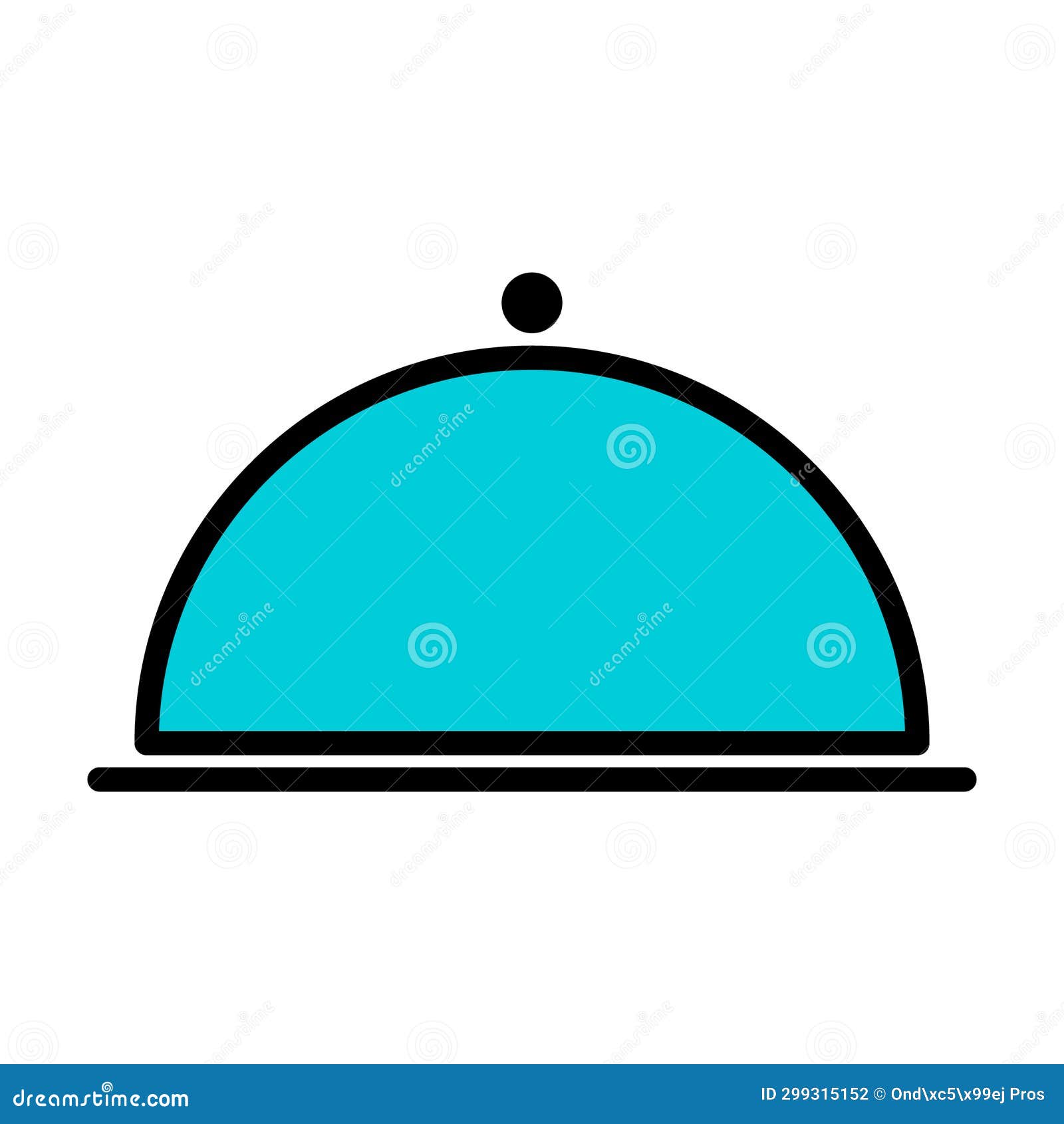 Waiter Tray Icon, Dish Menu Restaurant Web Symbol, Lunch Design Vector ...