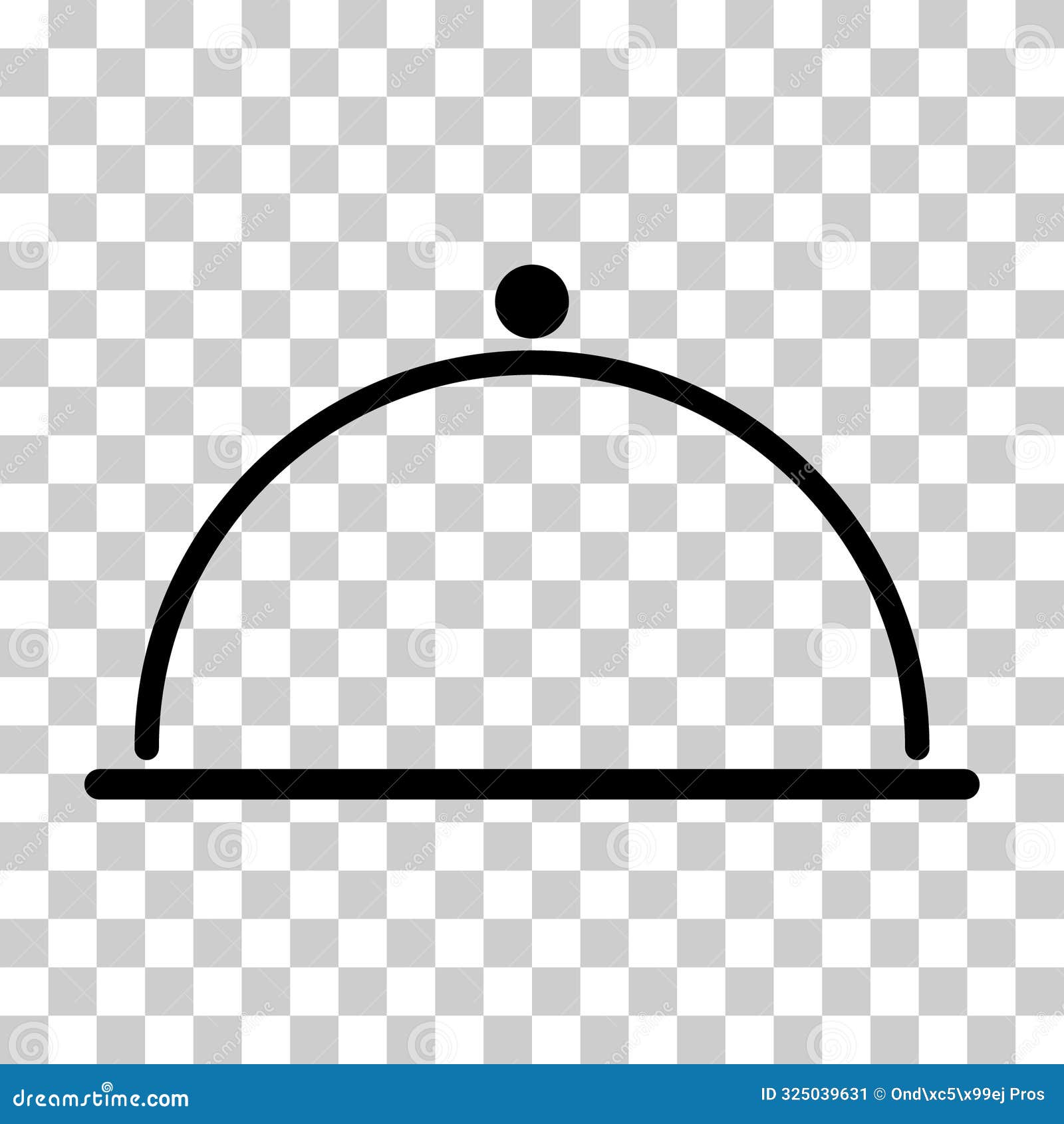 Waiter Tray Icon, Dish Menu Restaurant Web Symbol, Lunch Design Vector ...