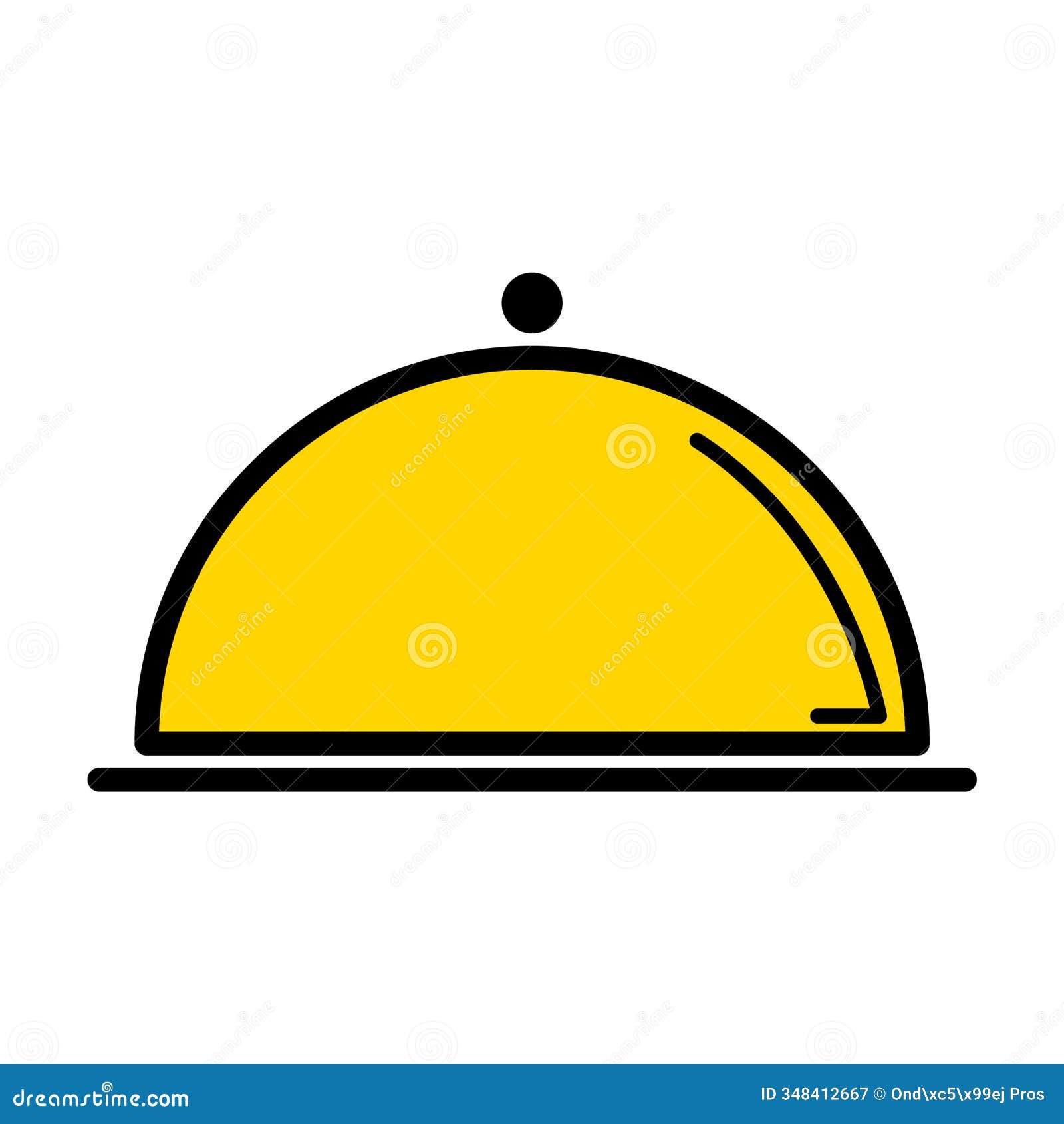 Waiter Tray Icon, Dish Menu Restaurant Web Symbol, Lunch Design Vector ...