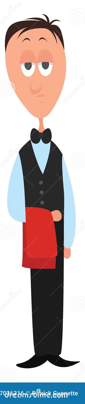 Waiter Waiting Order, Illustration, Vector Stock Vector - Illustration ...