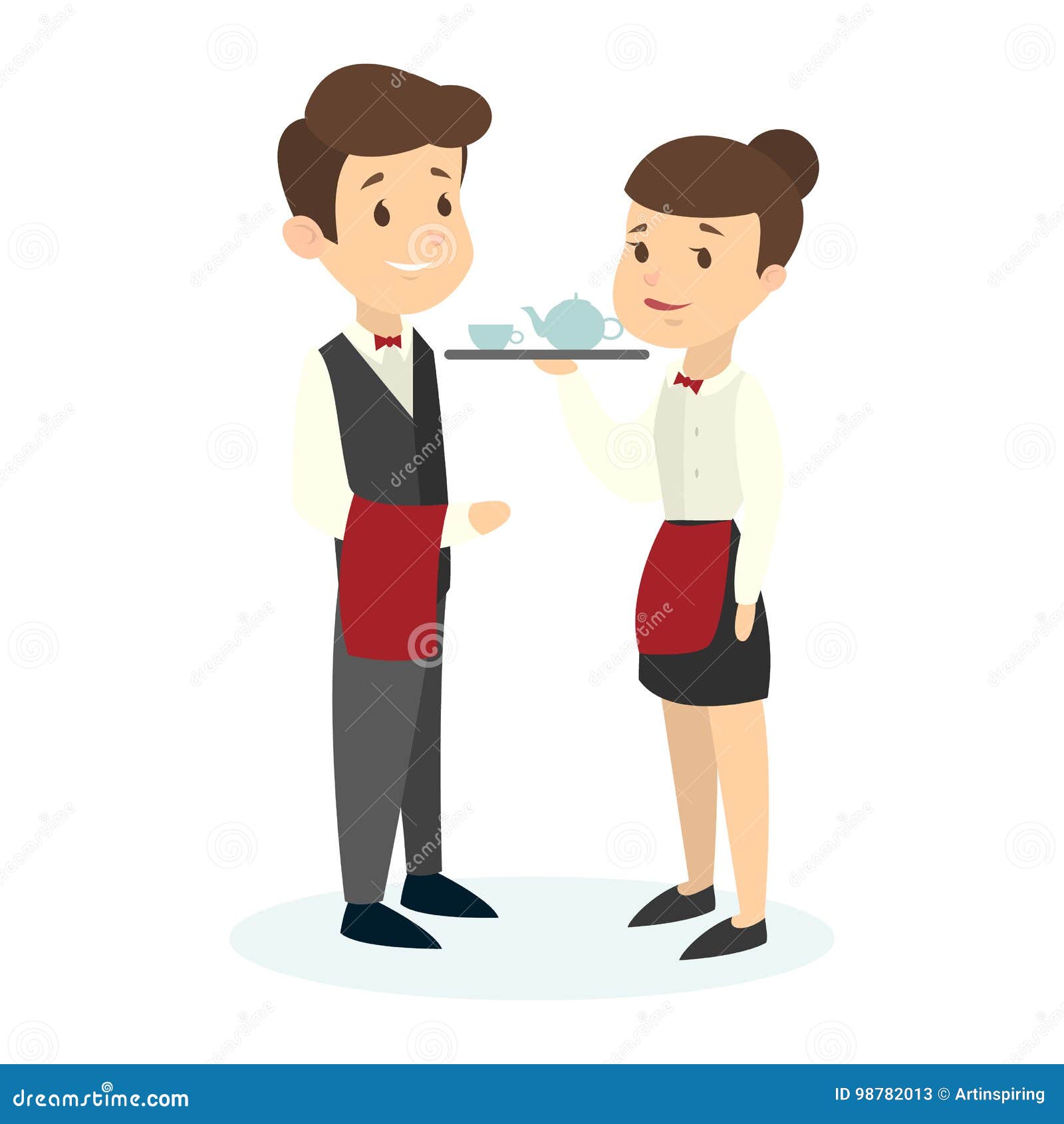 Waiter And Waitress Clipart
