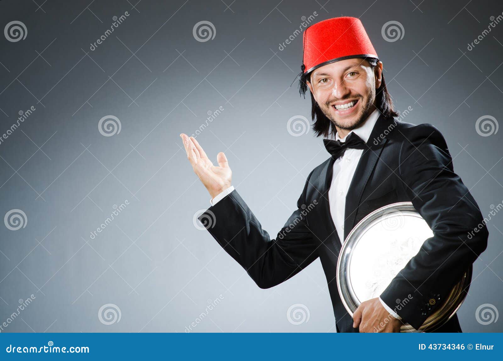 Waiter wearing traditional stock photo. Image of arab - 43734346