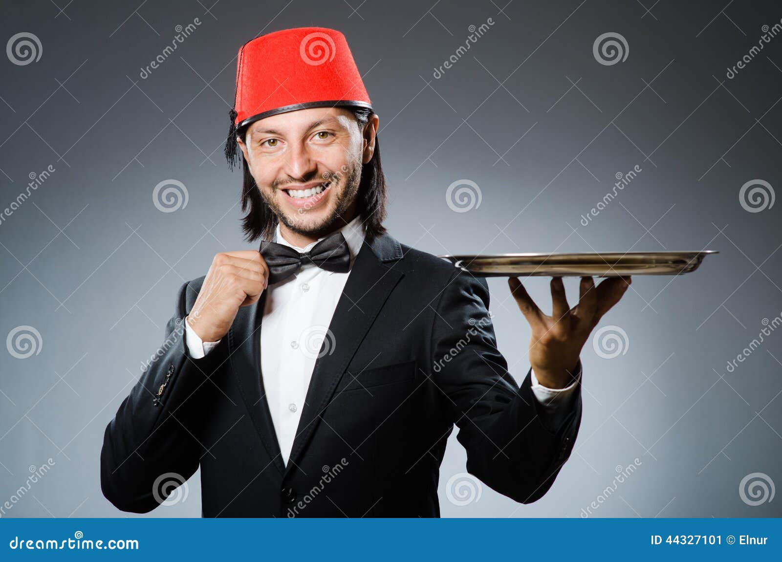 Waiter wearing traditional stock image. Image of islam - 44327101