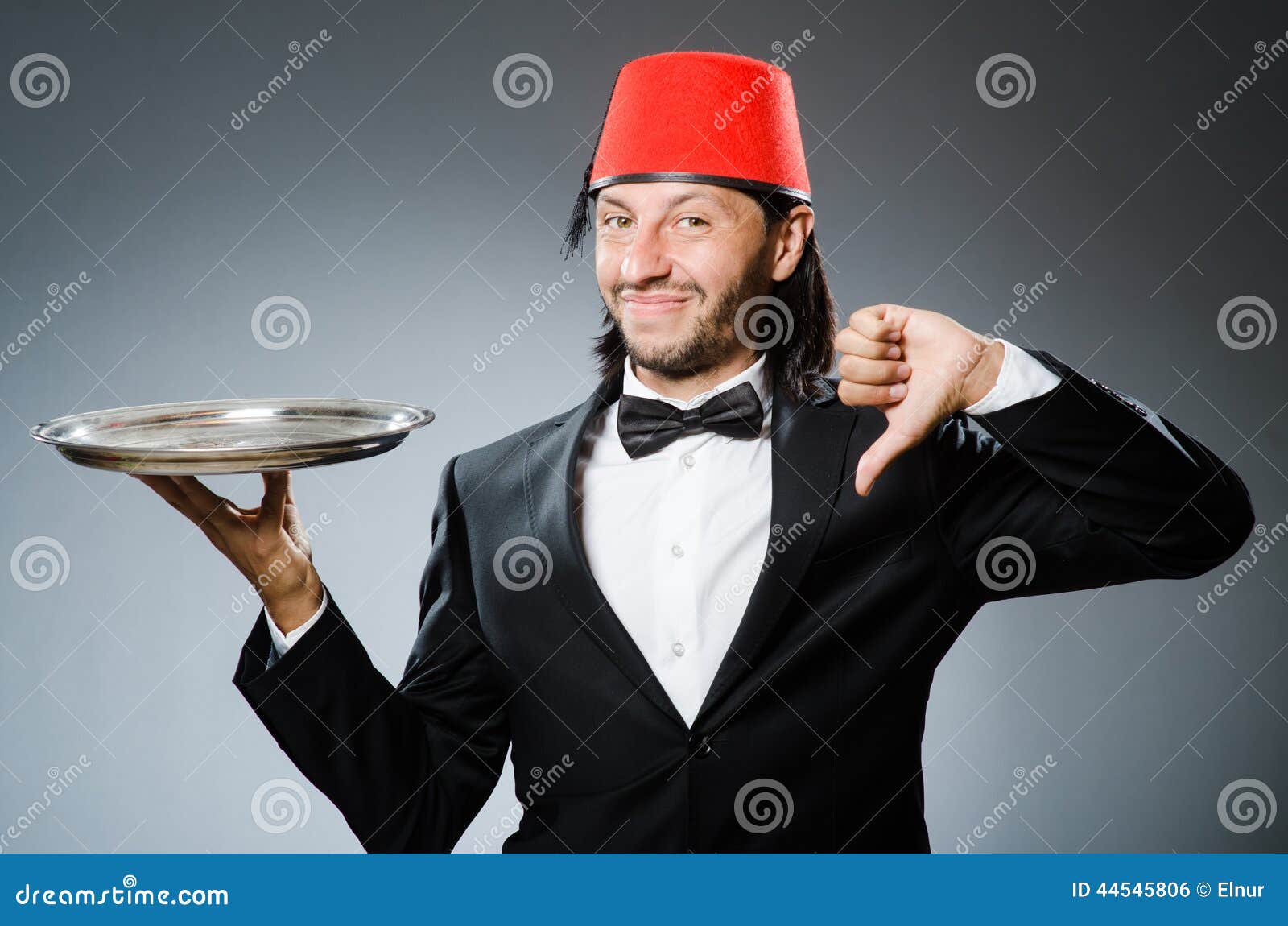 Waiter wearing stock photo. Image of headgear, clothing - 44545806