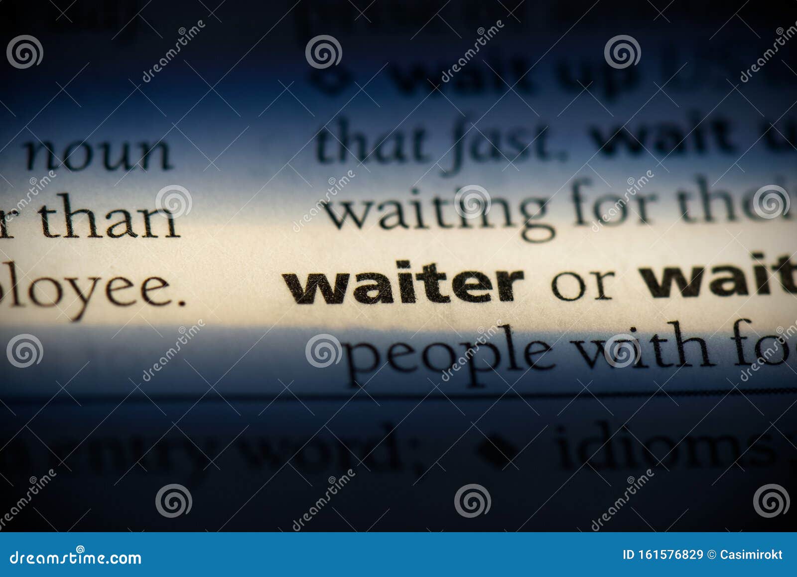 Waiter stock image. Image of reference, info, focus - 161576829