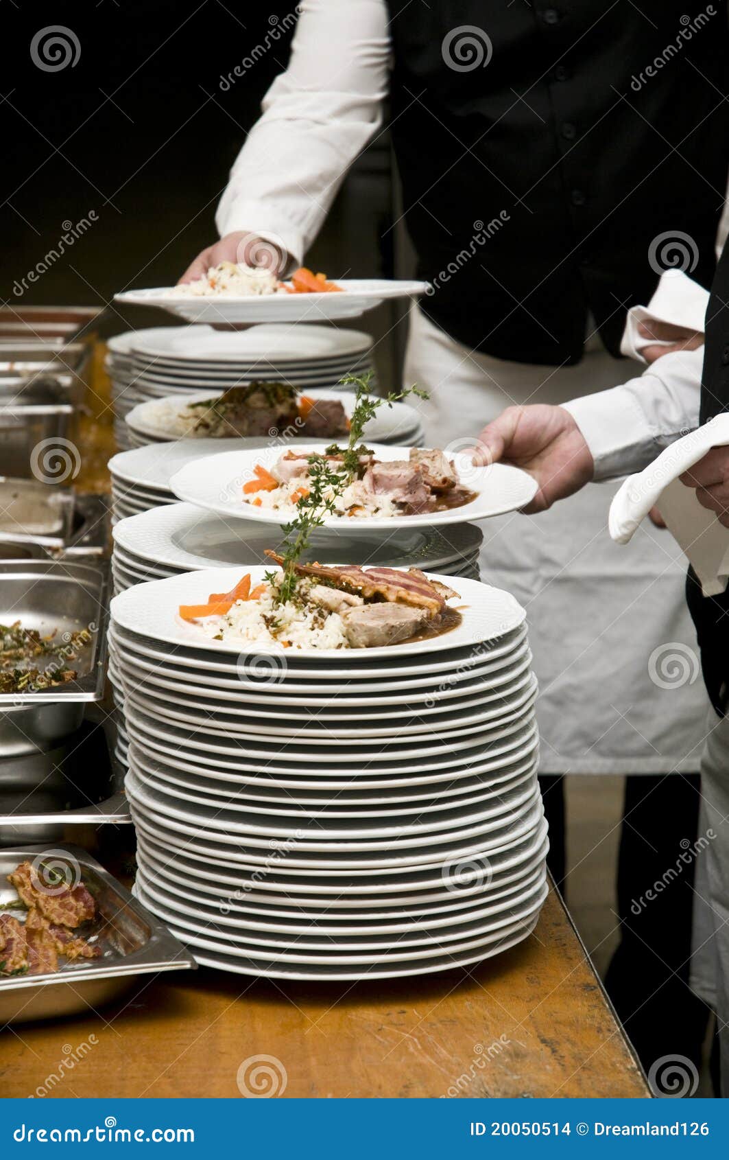 Waiters and dishes stock photo. Image of sliced, fresh - 20050514