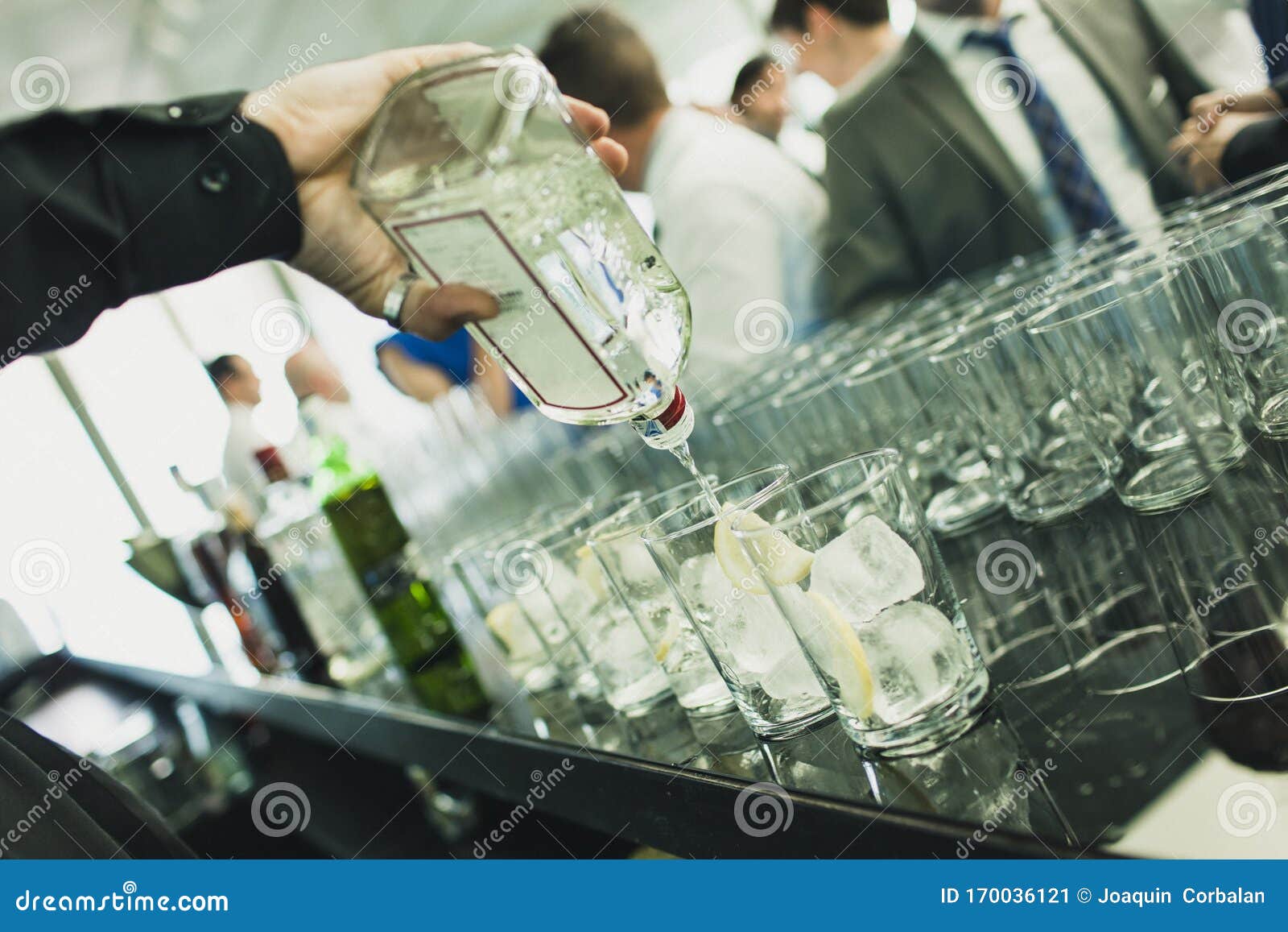 Waiters Preparing Cocktails Stock Image - Image of lifestyle, dinner ...