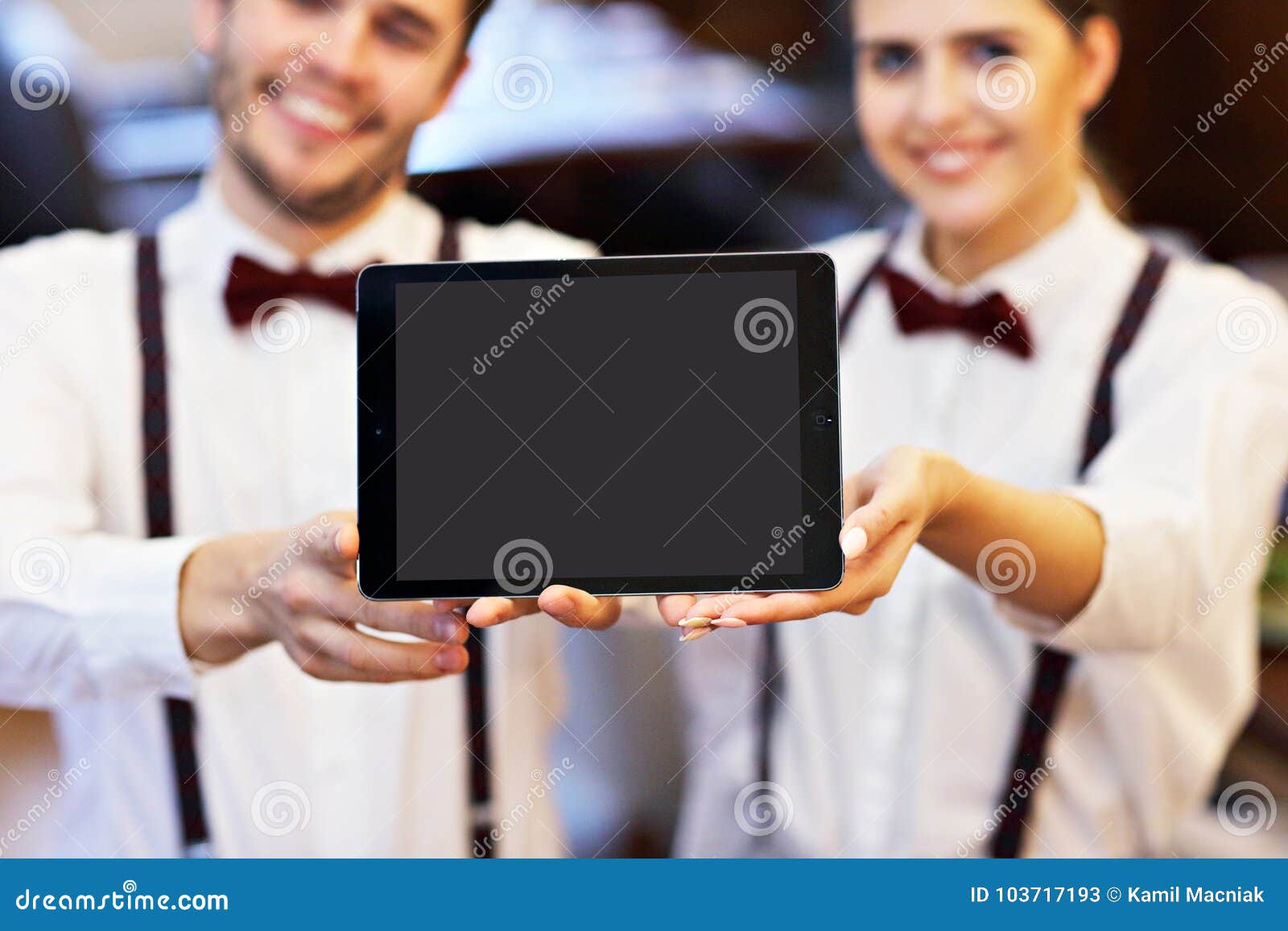Waiters Standing in Restaurant Stock Image - Image of occupation, house ...