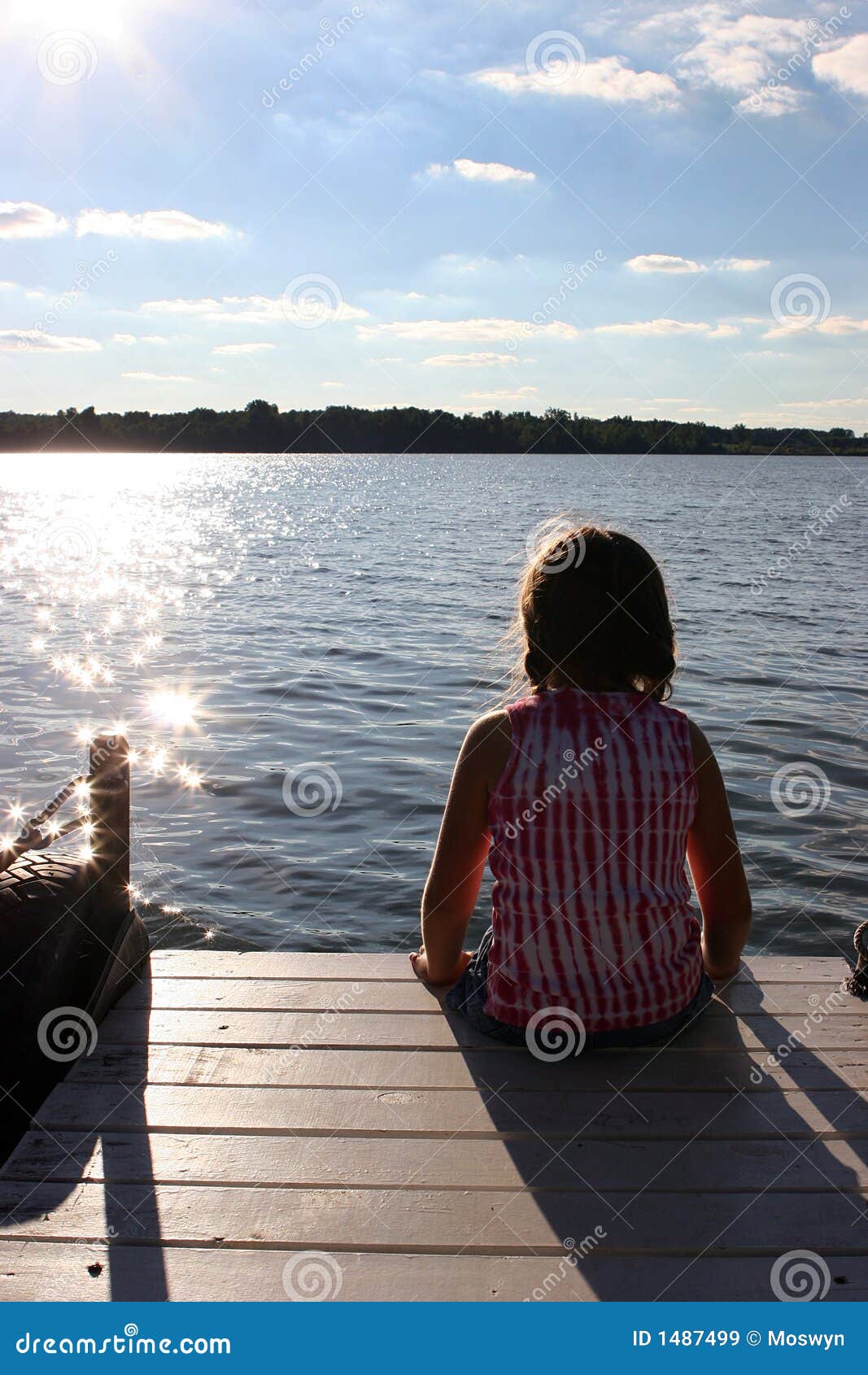 Waiting stock image. Image of pontoon, sunrise, clouds - 1487499