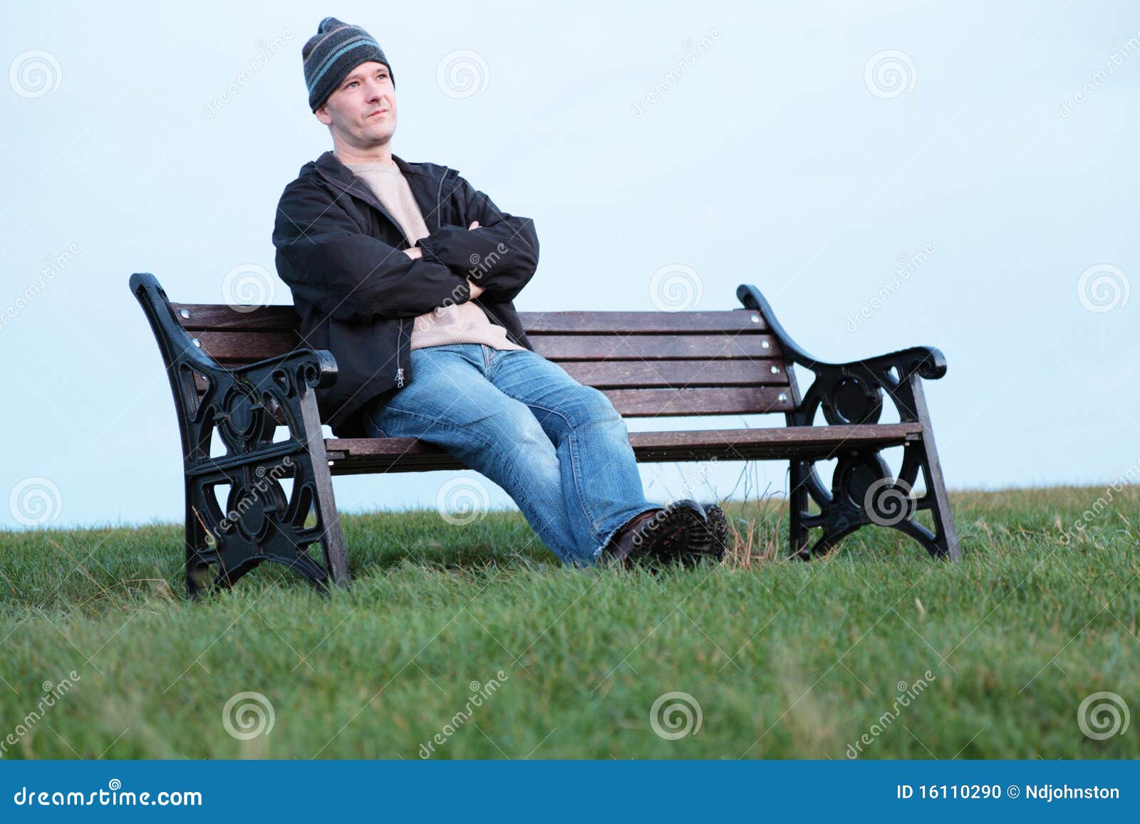 Waiting stock photo. Image of horizontal, waiting, bench - 16110290