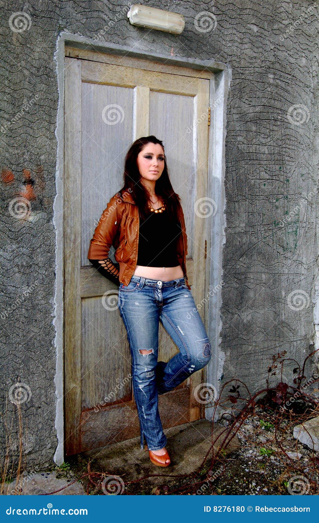 Waiting stock photo. Image of woman, wall, lady, waiting - 8276180