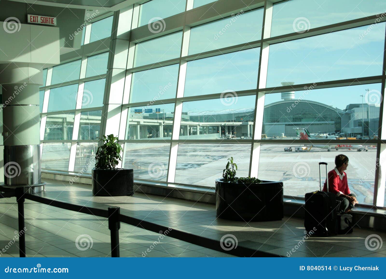 Waiting in Airport stock photo. Image of transportation - 8040514