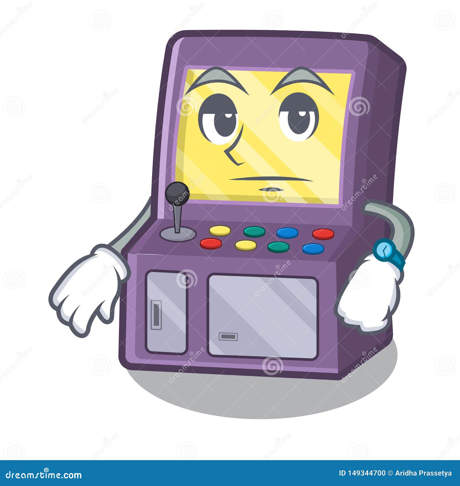 Waiting Arcade Machine in the Cartoon Shape Stock Vector - Illustration ...