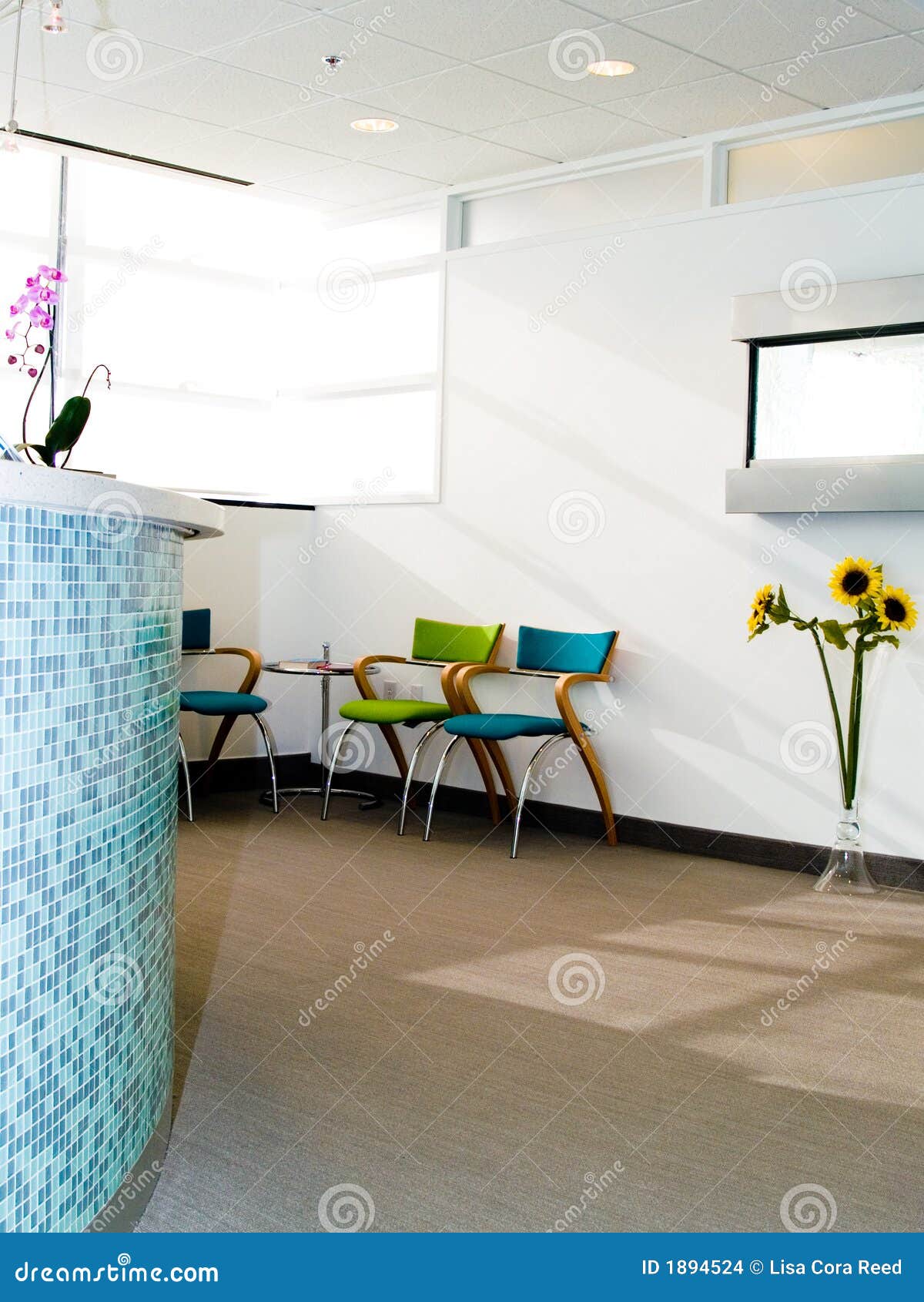 Waiting area stock photo. Image of room, flowers, dental - 1894524