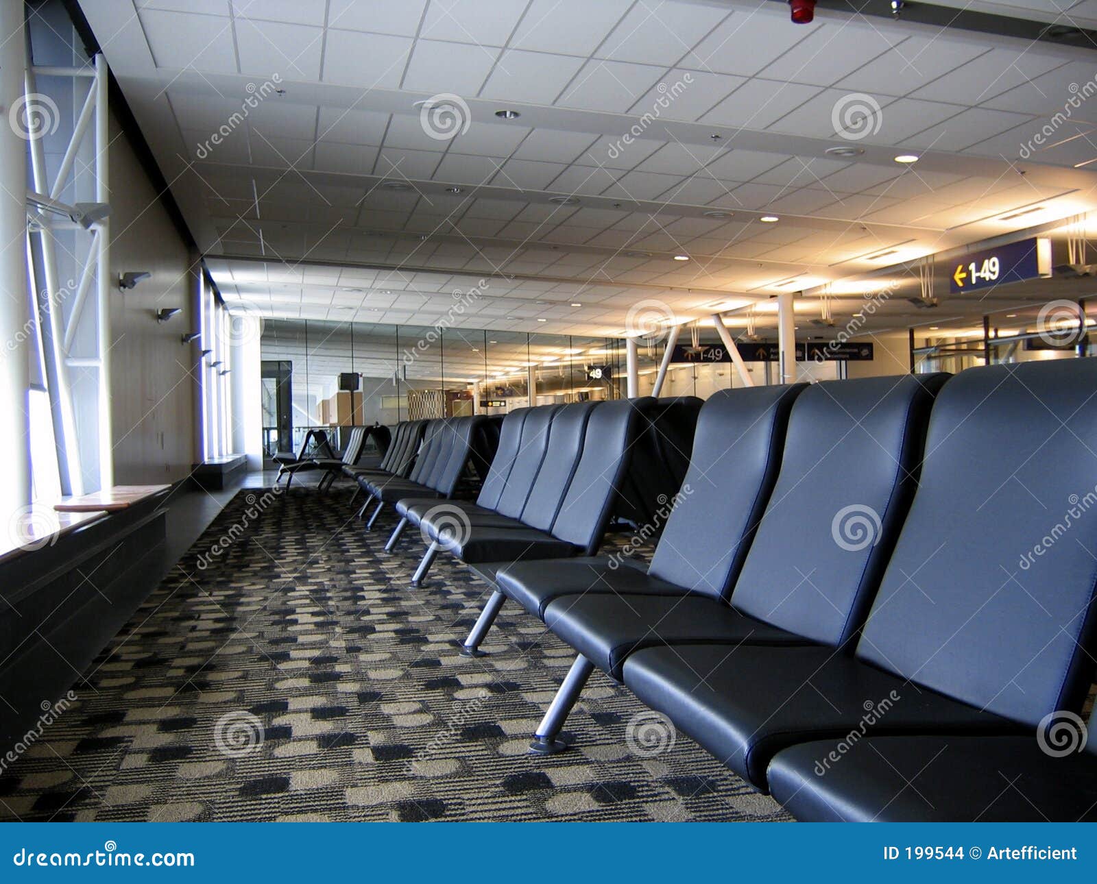 Waiting Area at the Airport Stock Photo - Image of montreal, canada: 199544