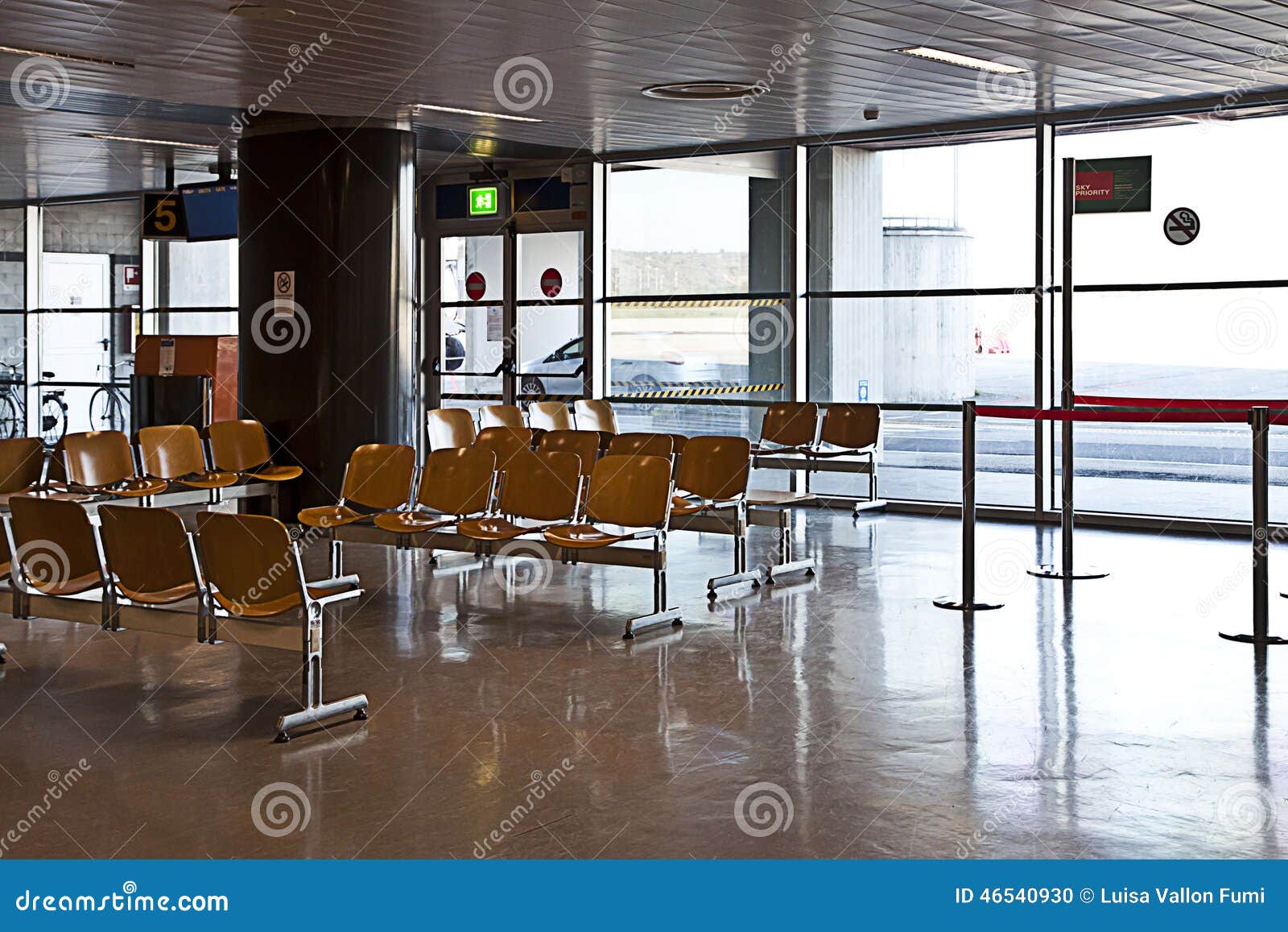 Waiting Area at Small Airport Stock Photo - Image of waiting, passage ...
