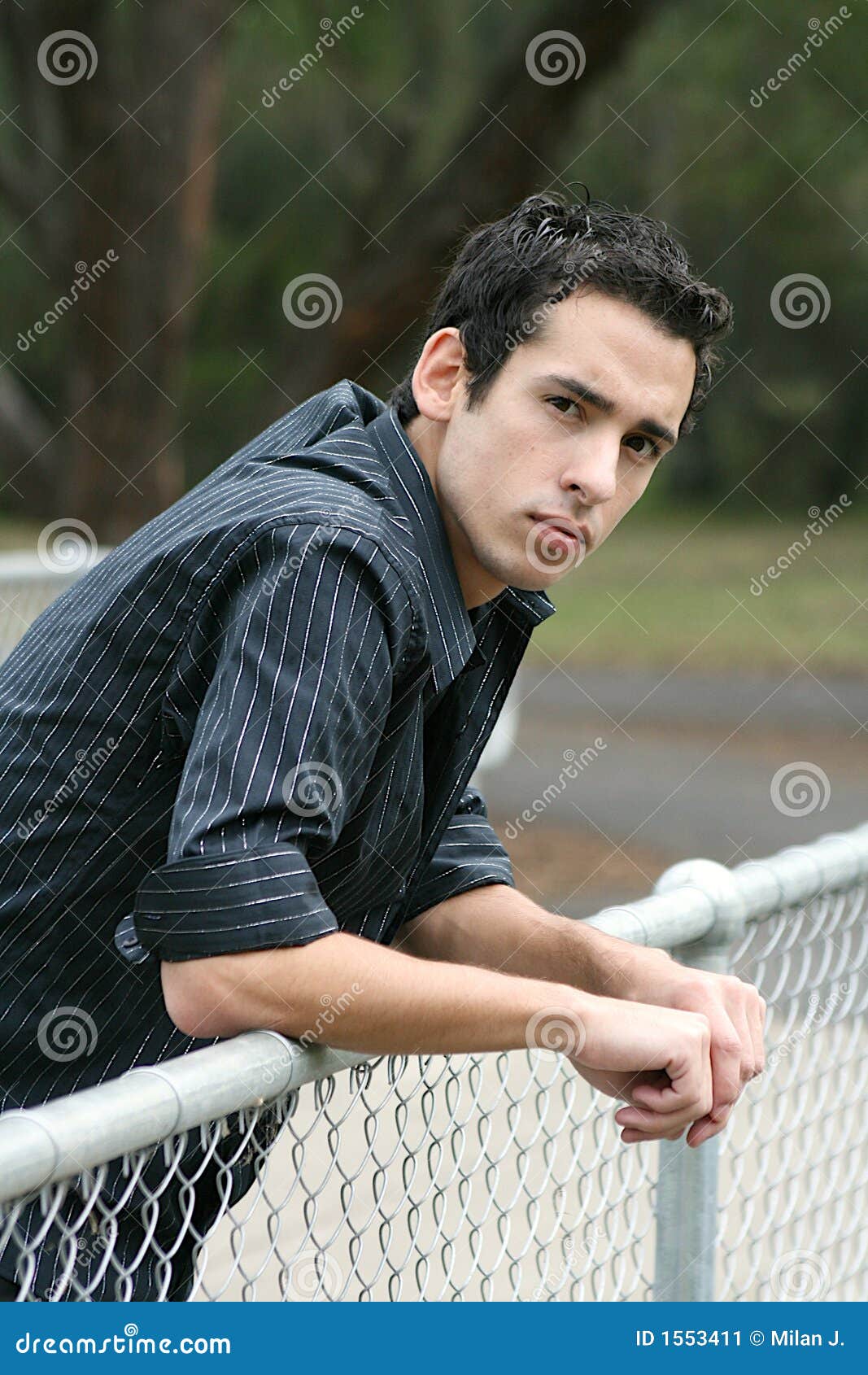 Waiting on a bridge stock image. Image of brown, young - 1553411