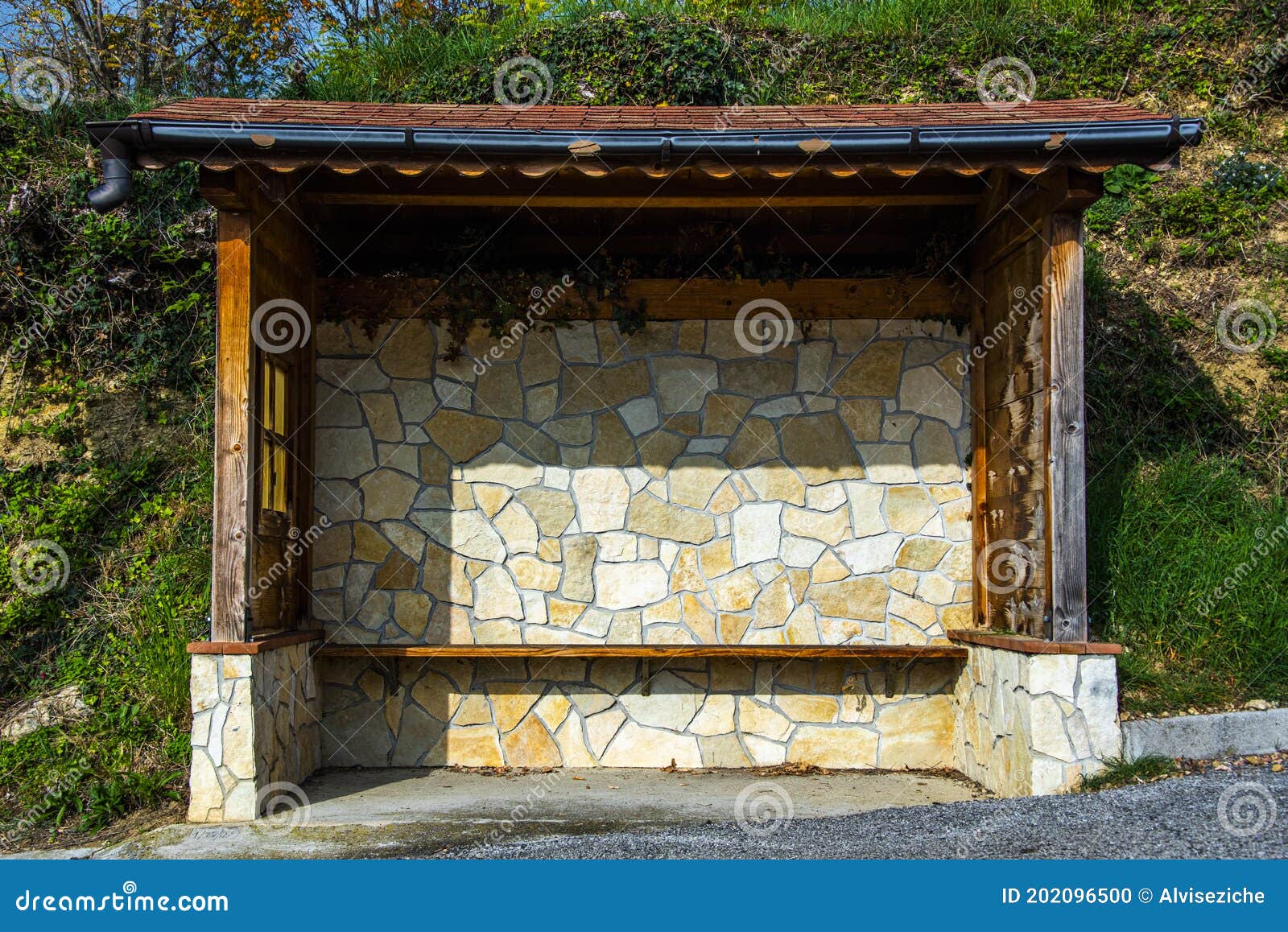 Waiting for the bus stock photo. Image of bench, adult - 202096500