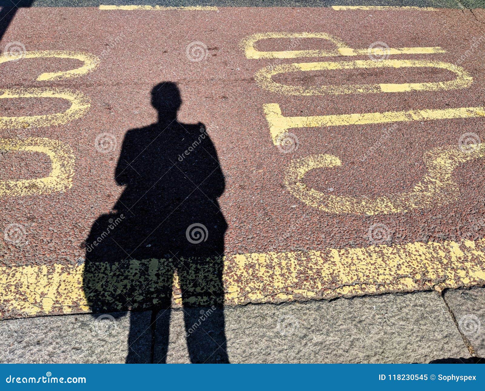Waiting at the bus stop stock image. Image of sign, public - 118230545