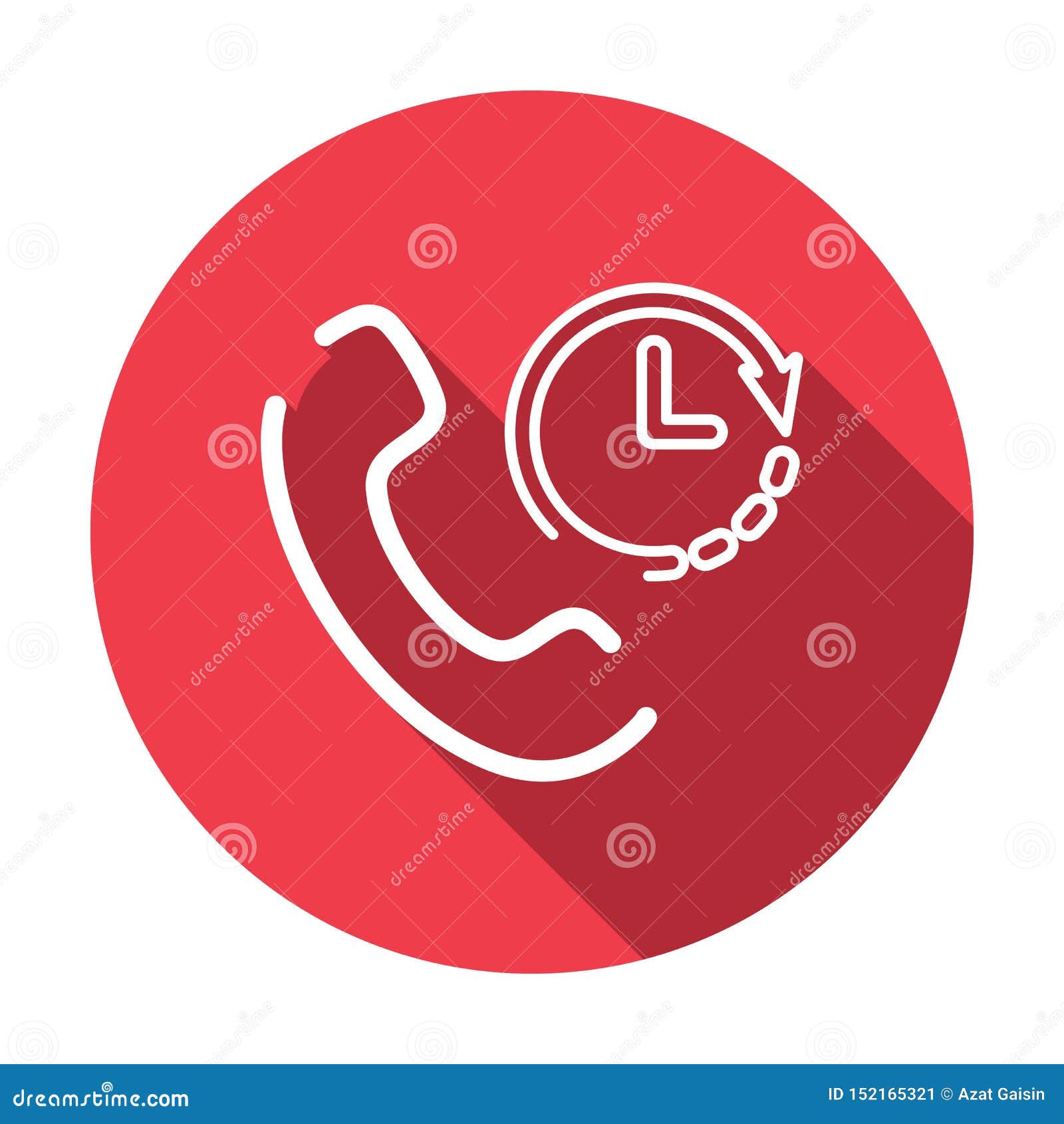 Waiting for Call Icon. Call Icon with Clock Sign. Call Icon and ...