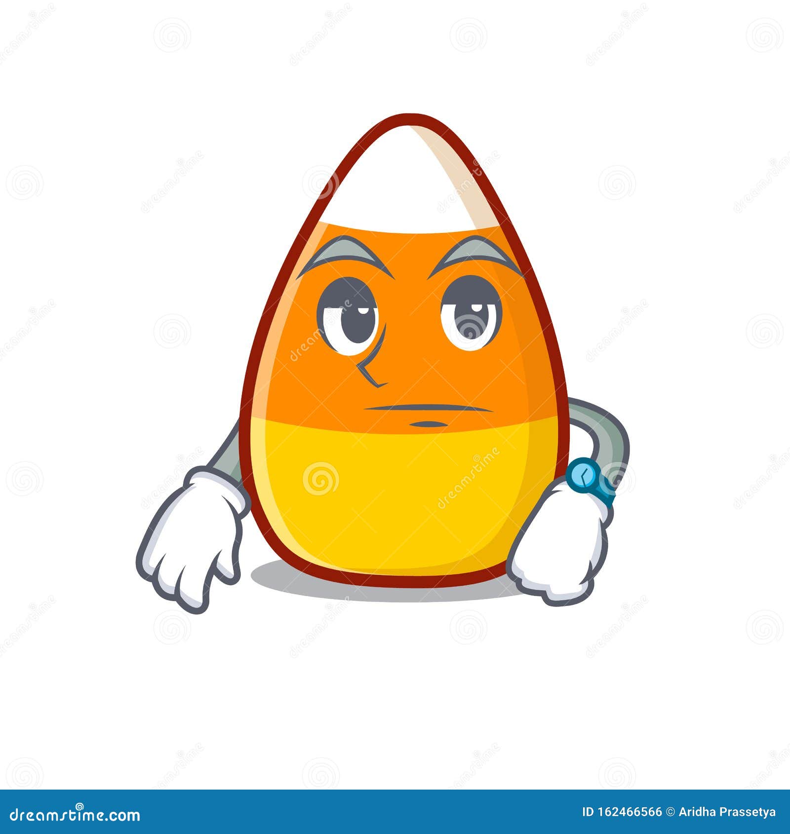 Waiting Candy Corn Placed on Character Plate Stock Vector ...