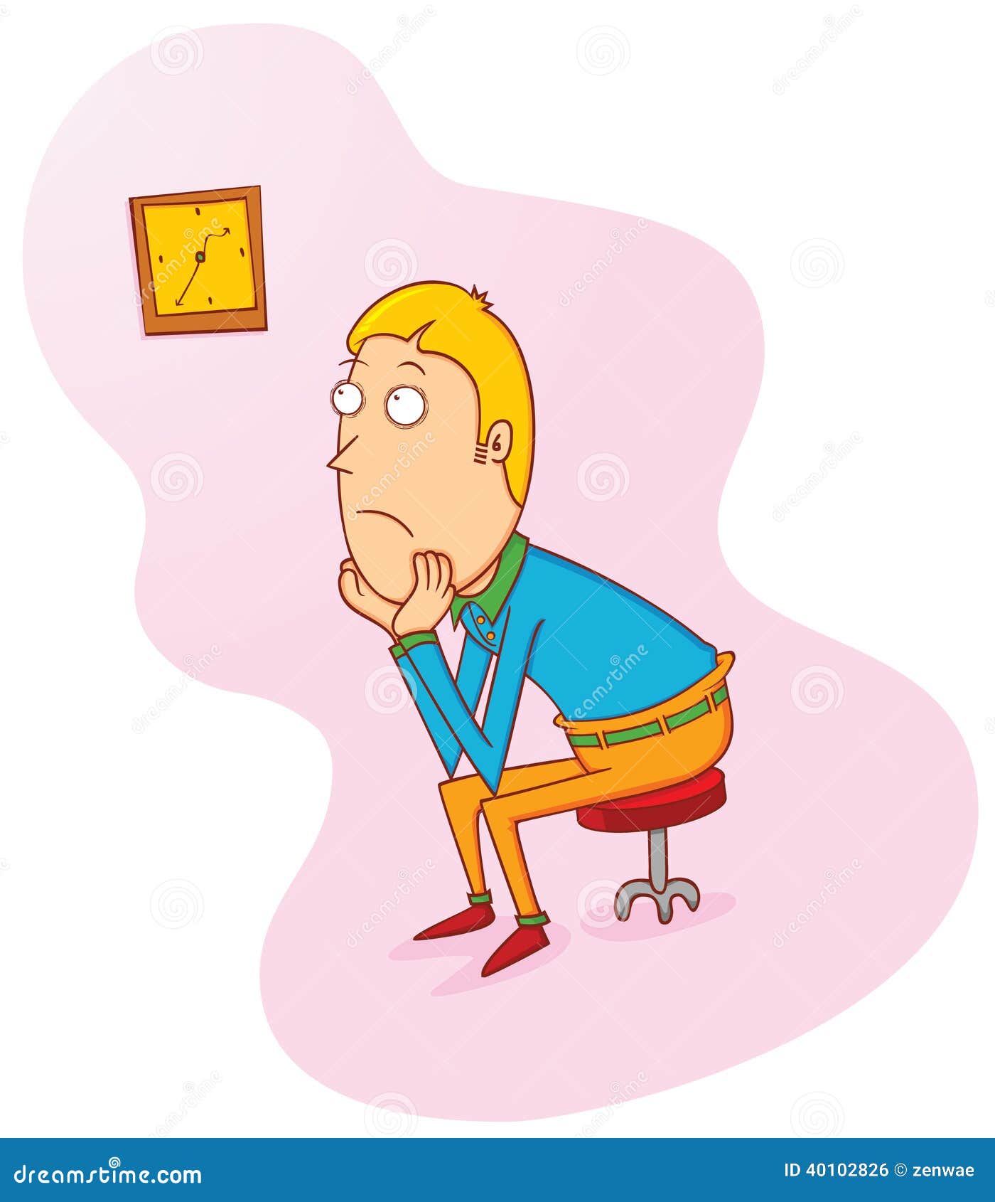 Waiting on chair stock vector. Illustration of boring - 40102826
