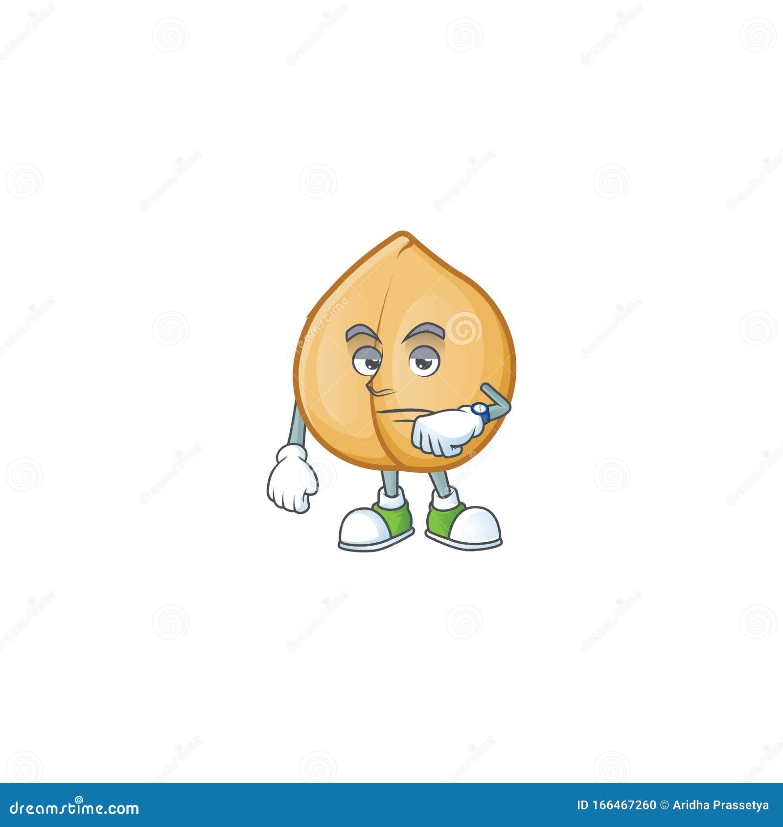 Waiting Chickpeas on Cartoon Mascot Style Design Stock Vector ...