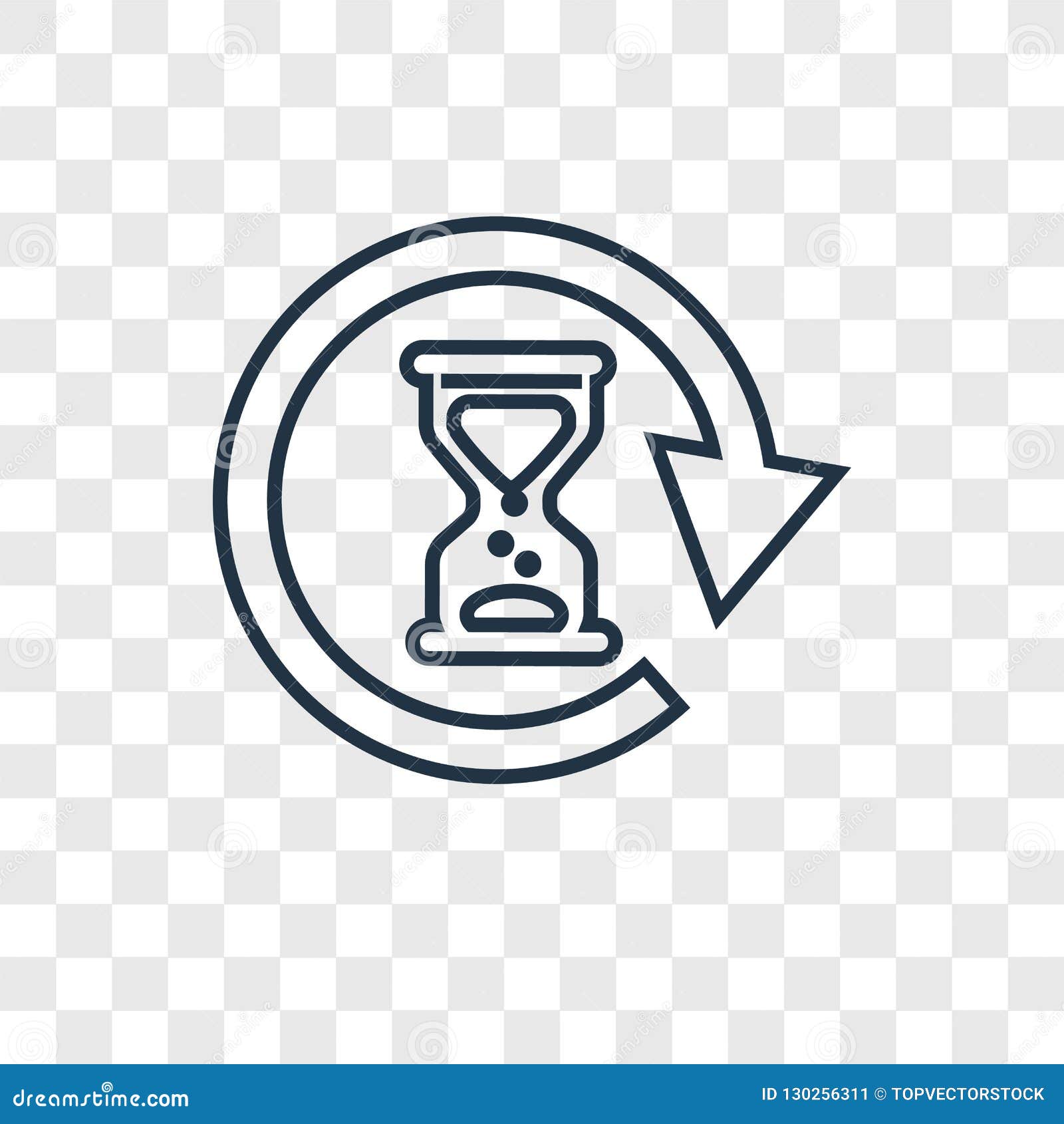 Waiting Concept Vector Linear Icon Isolated on Transparent Background ...