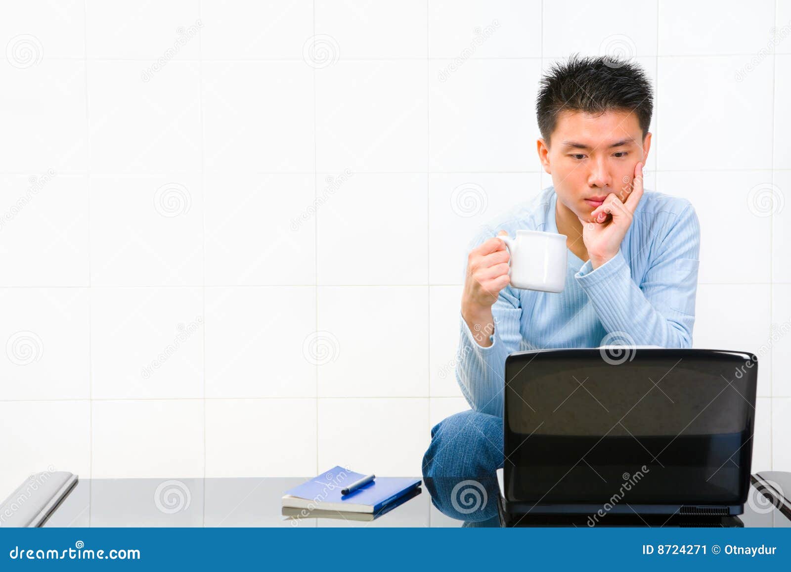 Waiting for connection stock image. Image of adult, home - 8724271