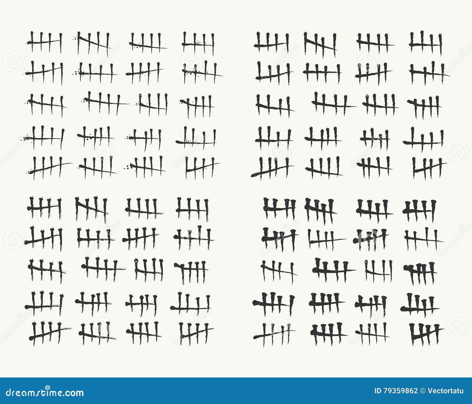 Waiting Counting Tally Marks Vector Illustration | CartoonDealer.com ...