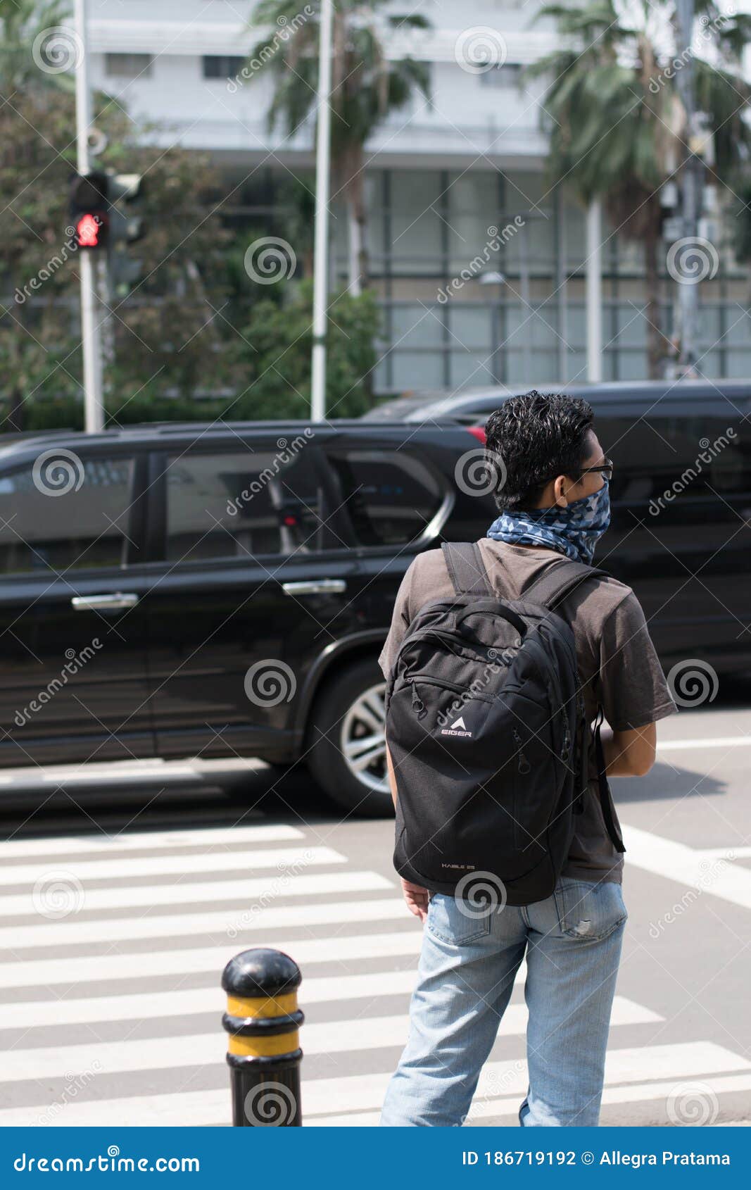 Zebra Cross With Red Background On A Street Royalty-Free Stock Photo ...