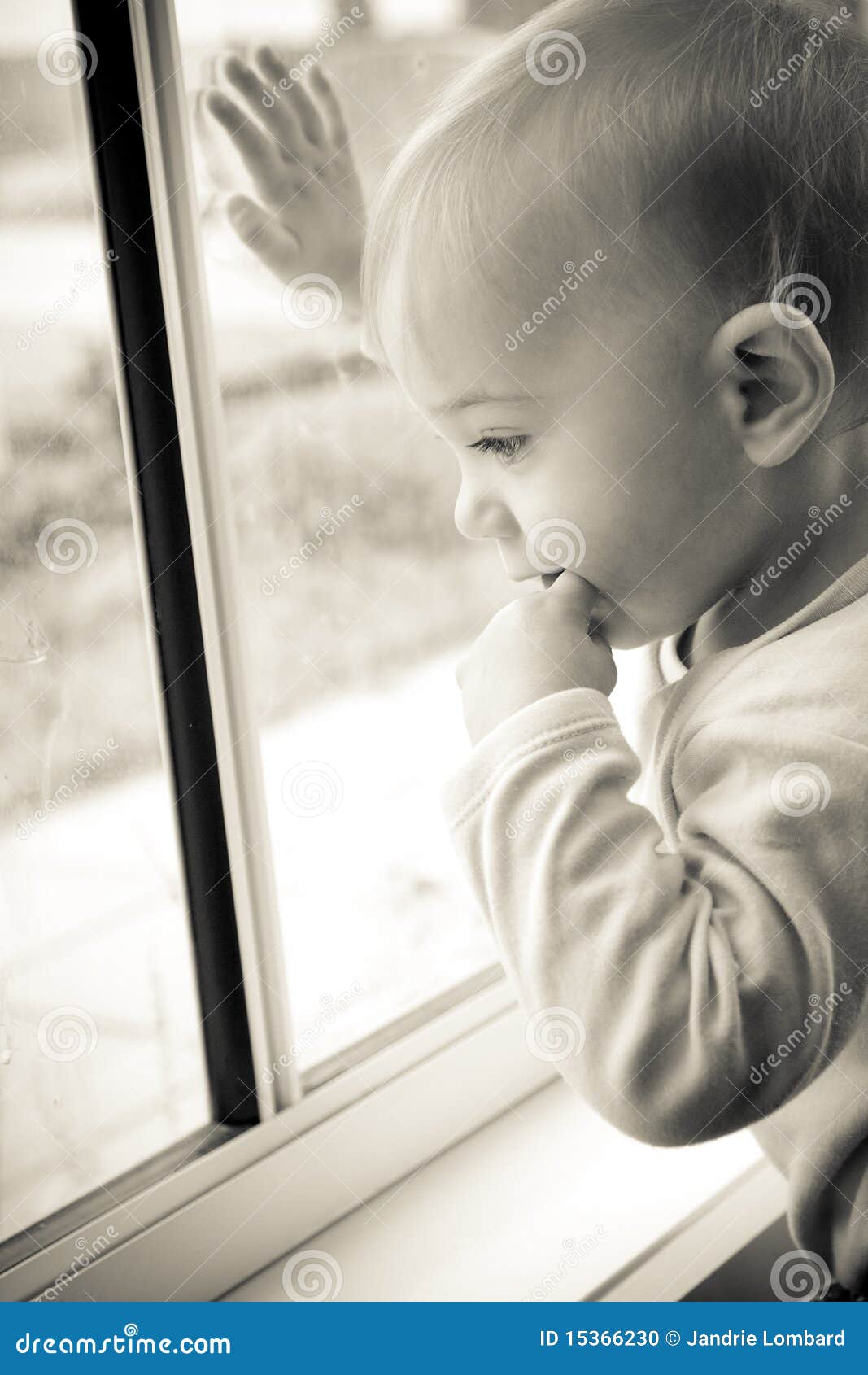 Waiting for daddy stock photo. Image of girl, rainy, small - 15366230