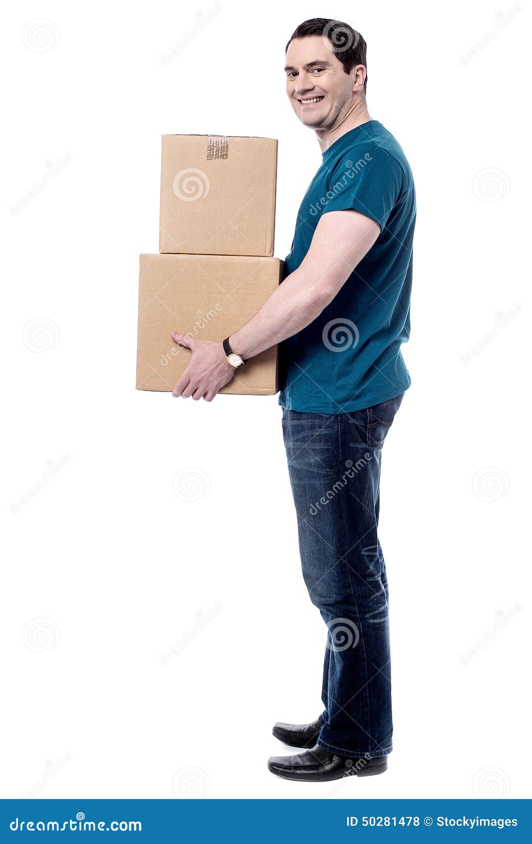 Waiting for Deliver the Parcels. Stock Photo - Image of length ...
