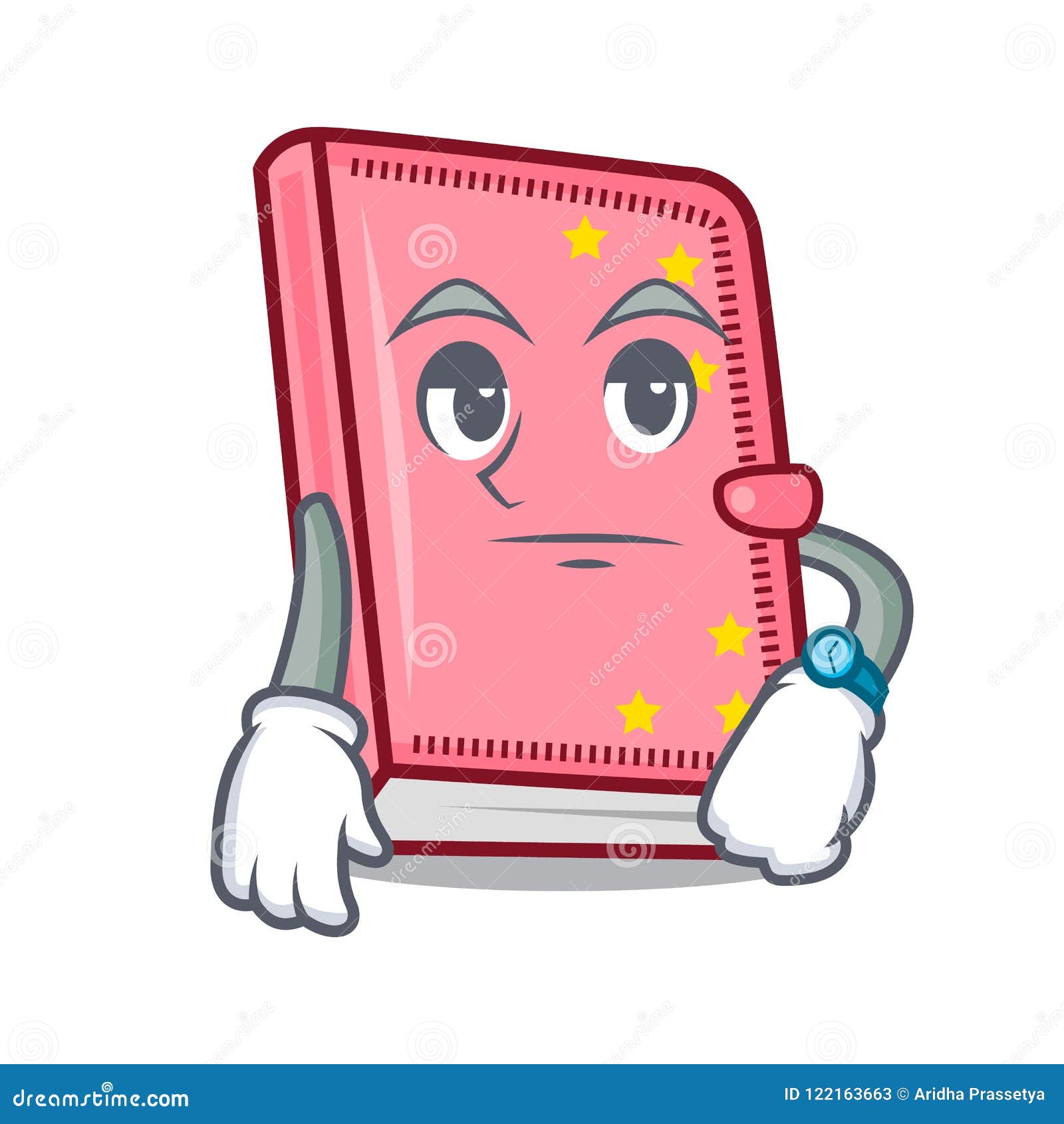 Waiting Diary Mascot Cartoon Style Stock Vector - Illustration of paper ...