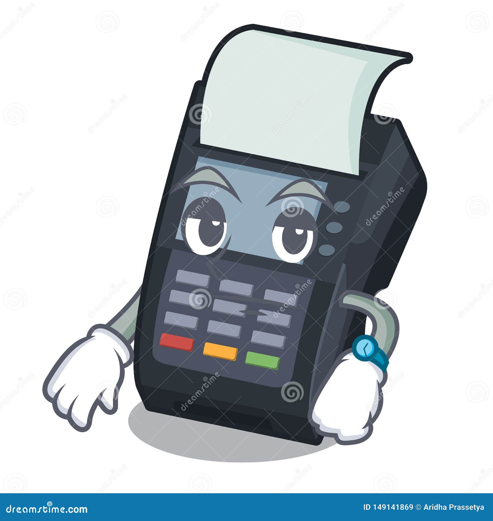Waiting EDC Machine on the Character Cardboard Stock Vector ...