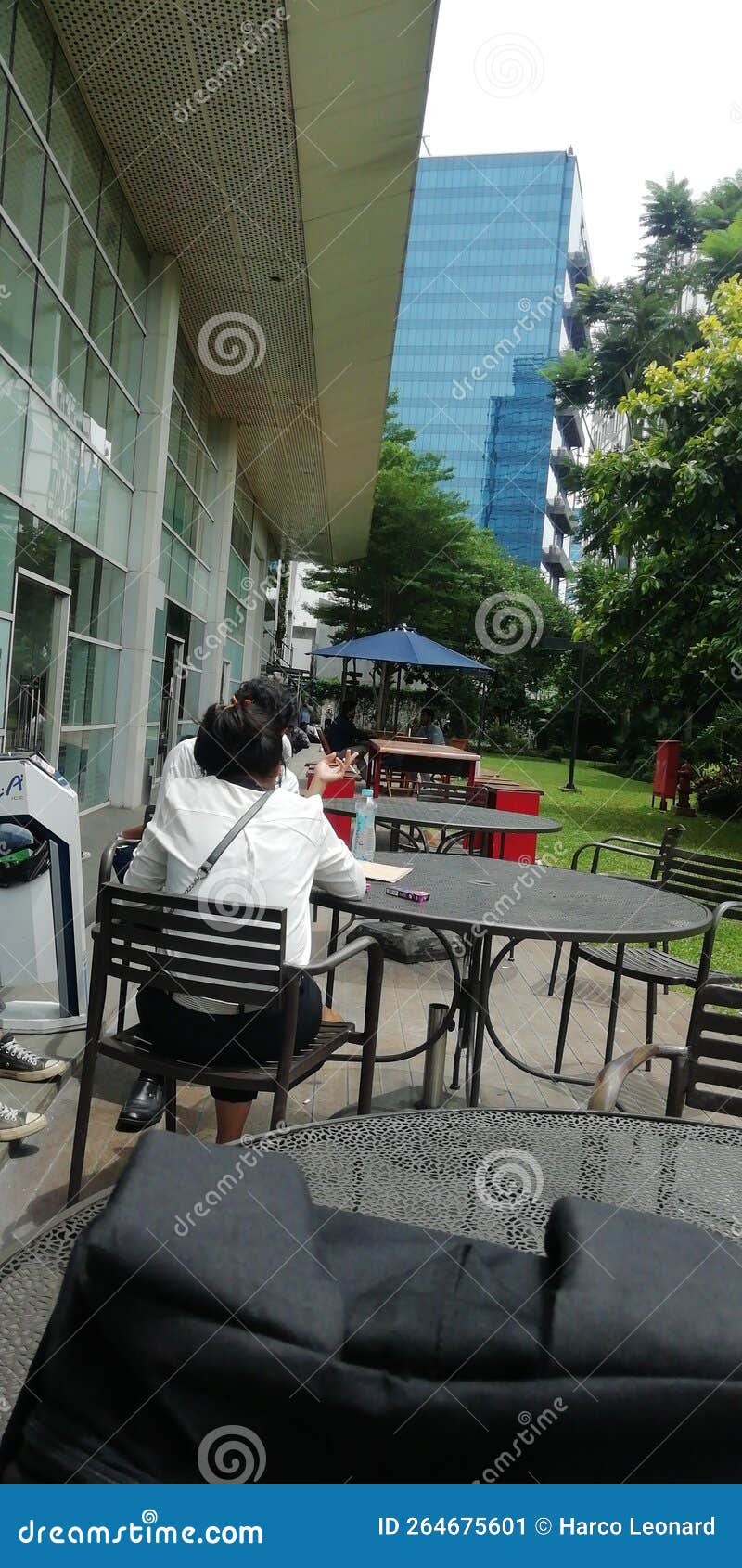 Waiting for the Exam in the Courtyard of Tower 18 Building Editorial ...