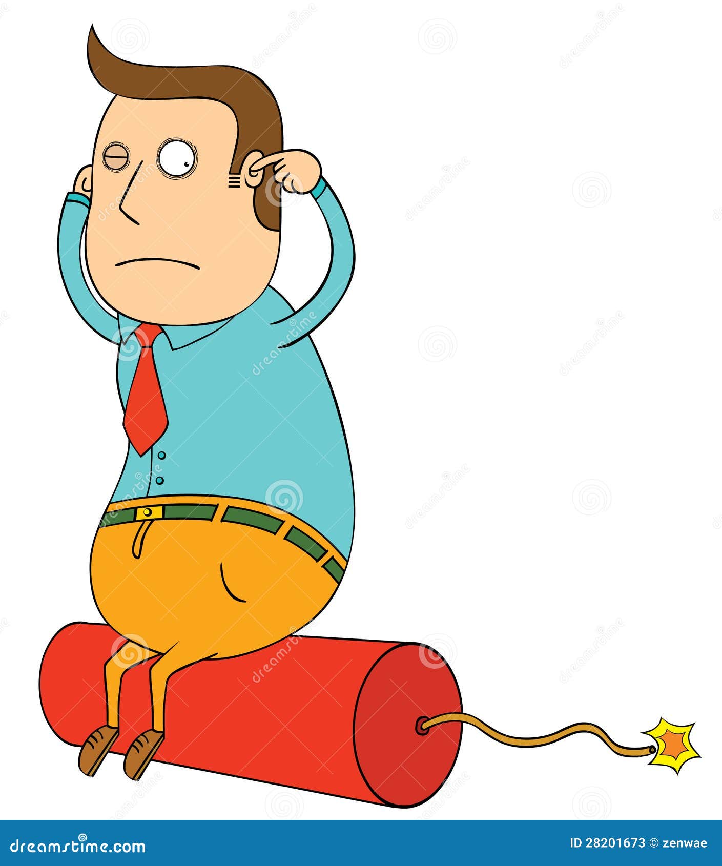 Waiting for explosion stock vector. Illustration of crazy - 28201673