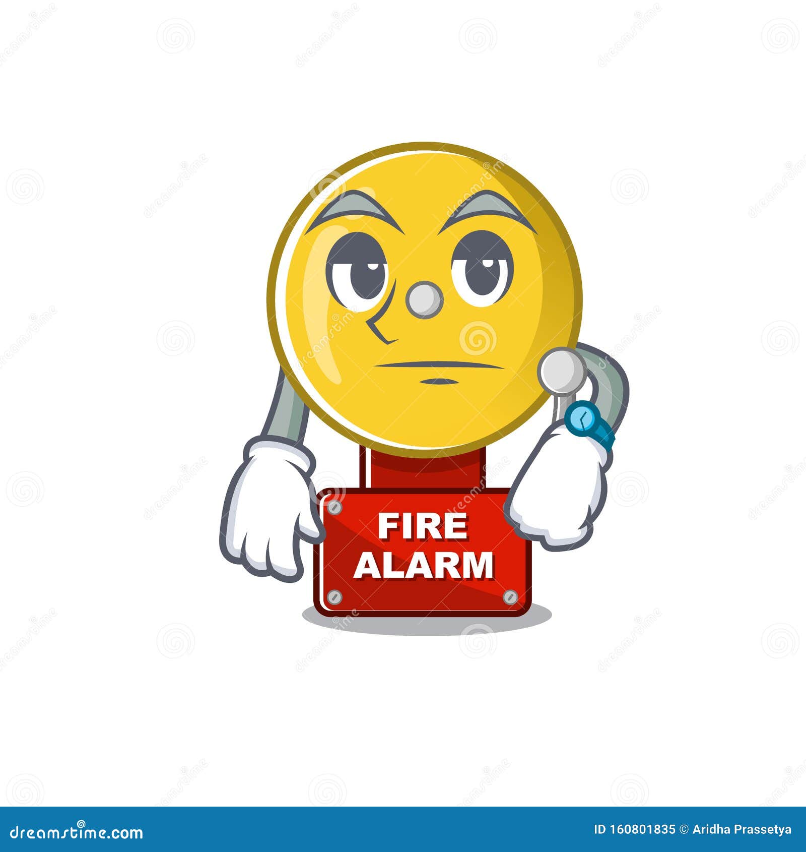 Waiting Fire Alarm in the a Cartoon Stock Vector - Illustration of ...