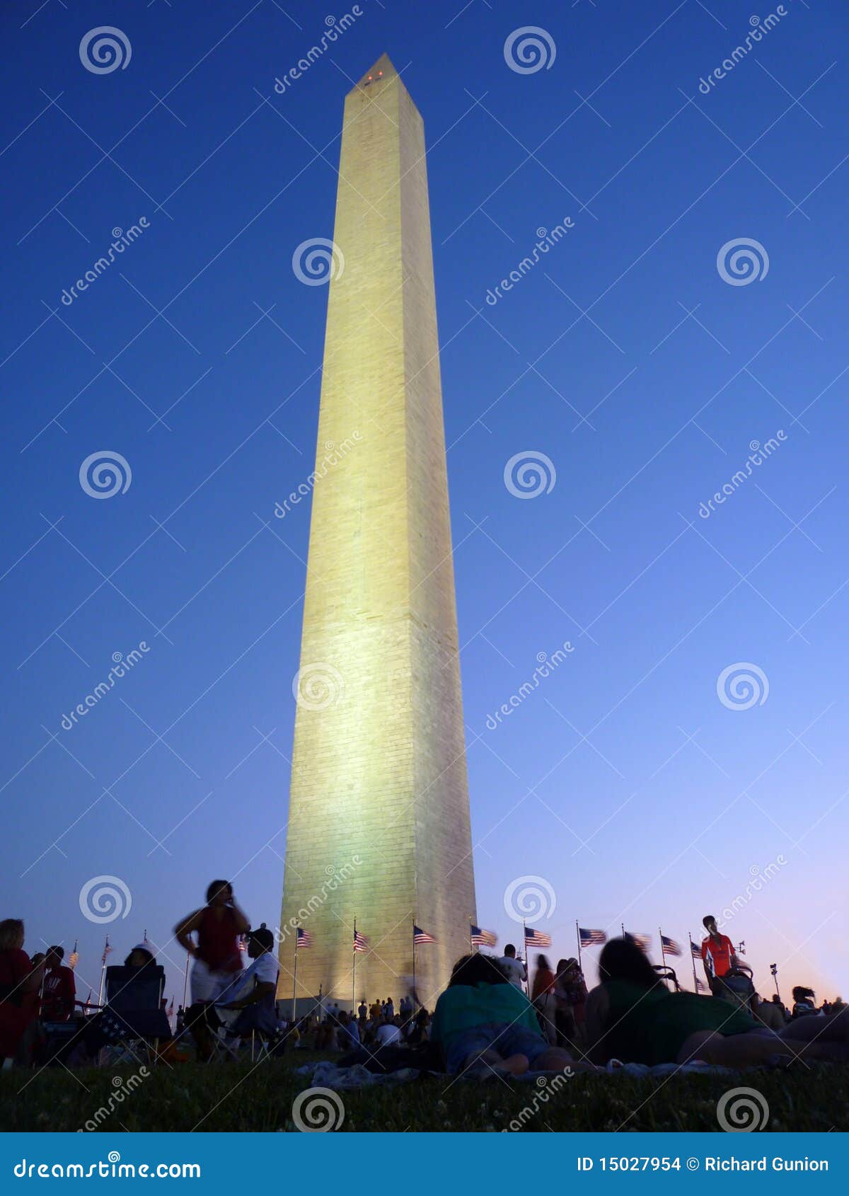 Waiting for the Fireworks editorial stock image. Image of monument ...