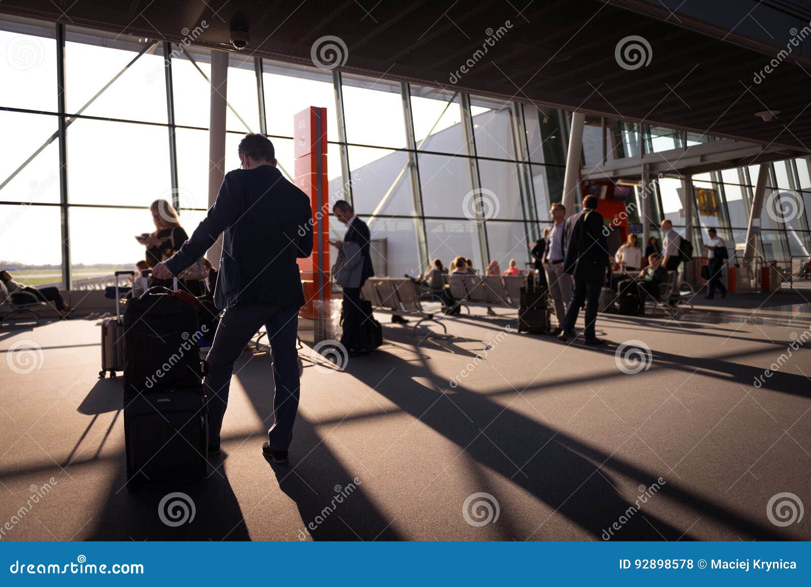 Waiting at the Gate at the Airport Editorial Stock Photo - Image of ...