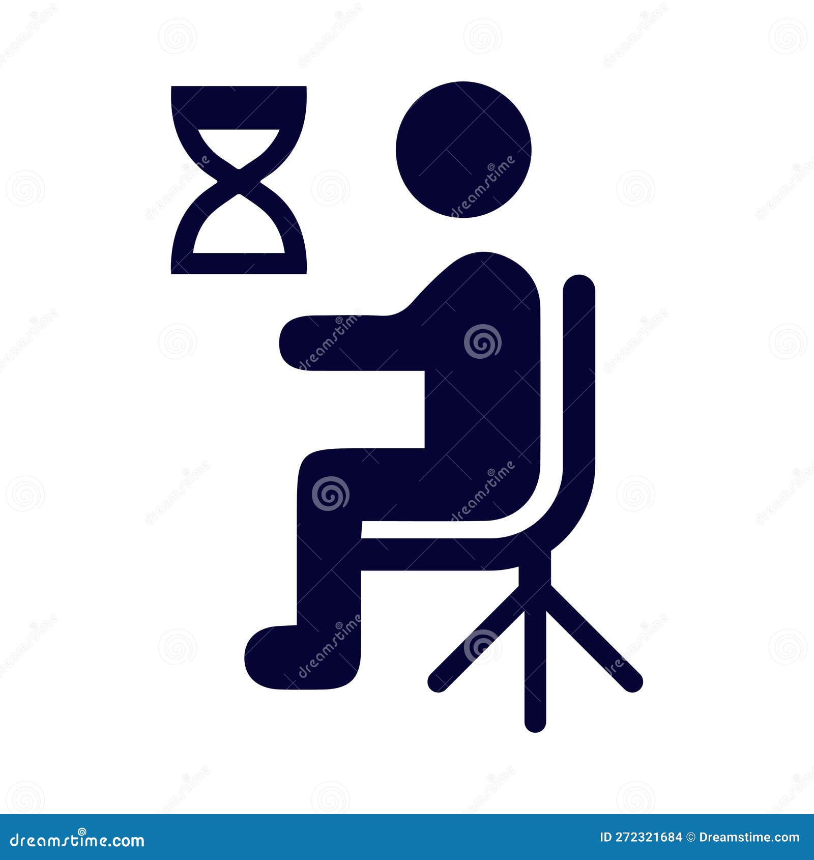 Waiting , Glasshour, Man, Waiting Icon Stock Vector - Illustration of ...