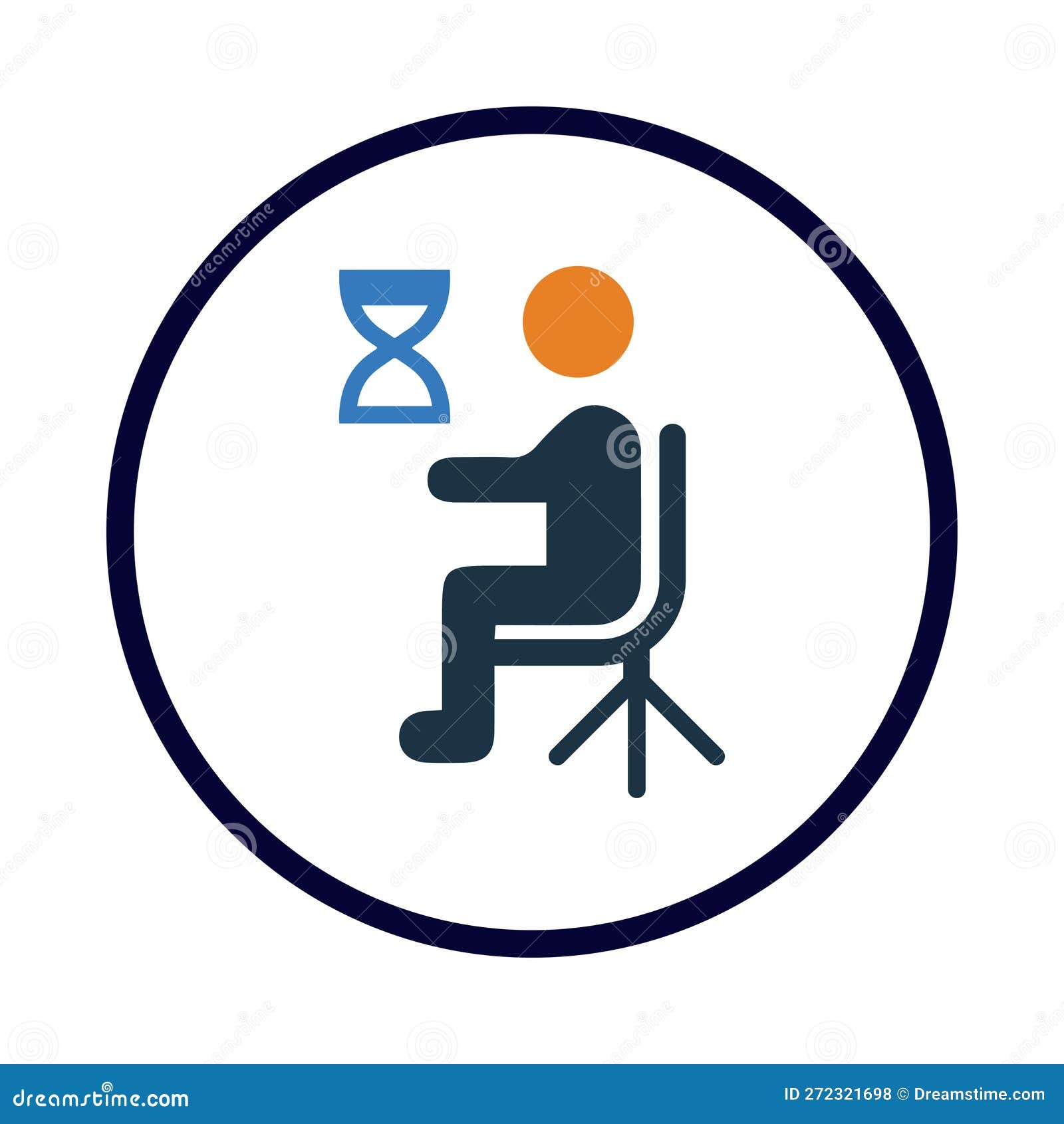 Waiting , Glasshour, Man, Waiting Icon Stock Vector - Illustration of ...