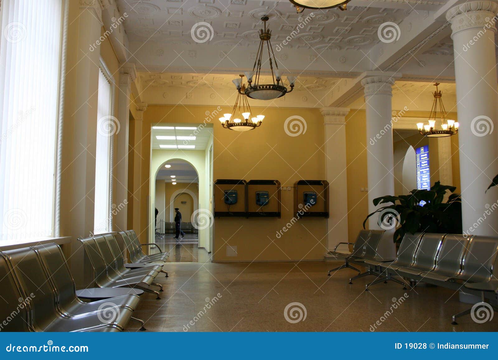 Waiting Hall in the Airport Stock Photo - Image of ceiling, airport: 19028