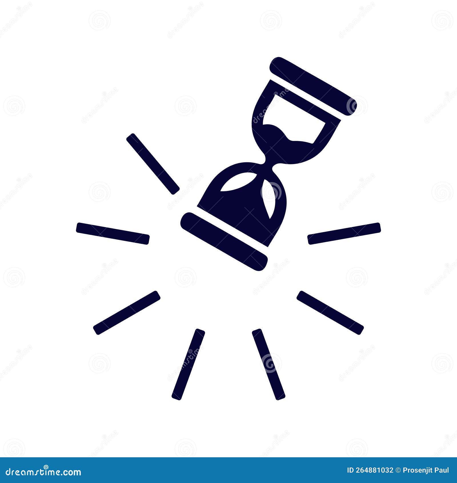 Waiting hourglass icon stock vector. Illustration of hourglass - 264881032