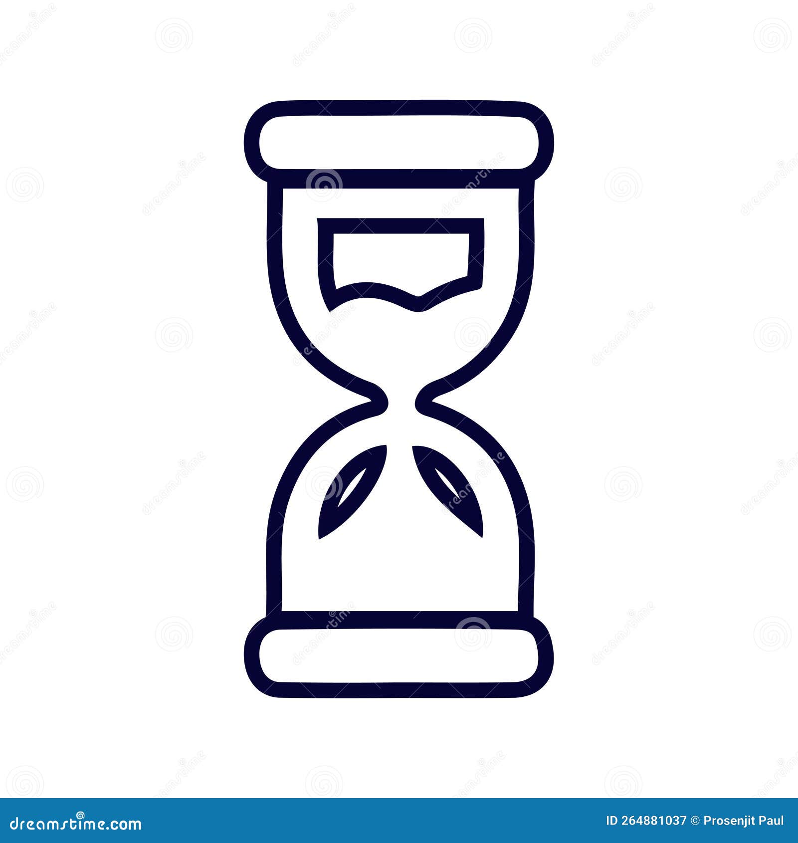 Waiting hourglass icon stock vector. Illustration of instrument - 264881037